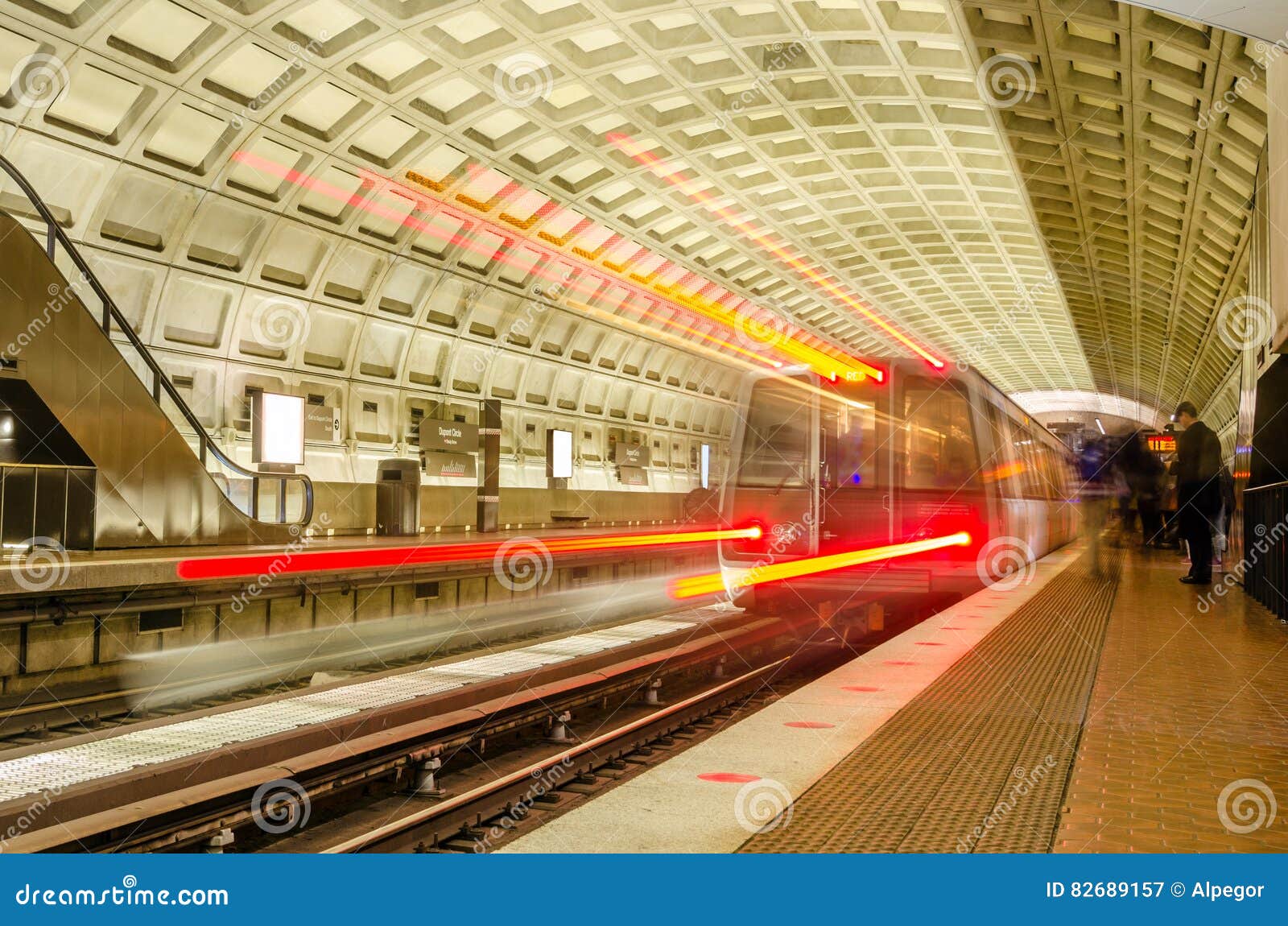 Train Pulling into the Platform Stock Image - Image of commuting, light ...