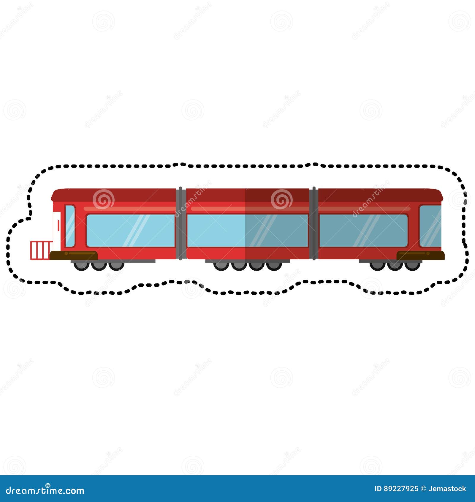 Train Rail Passenger Transport Shadow Stock Illustration - Illustration ...