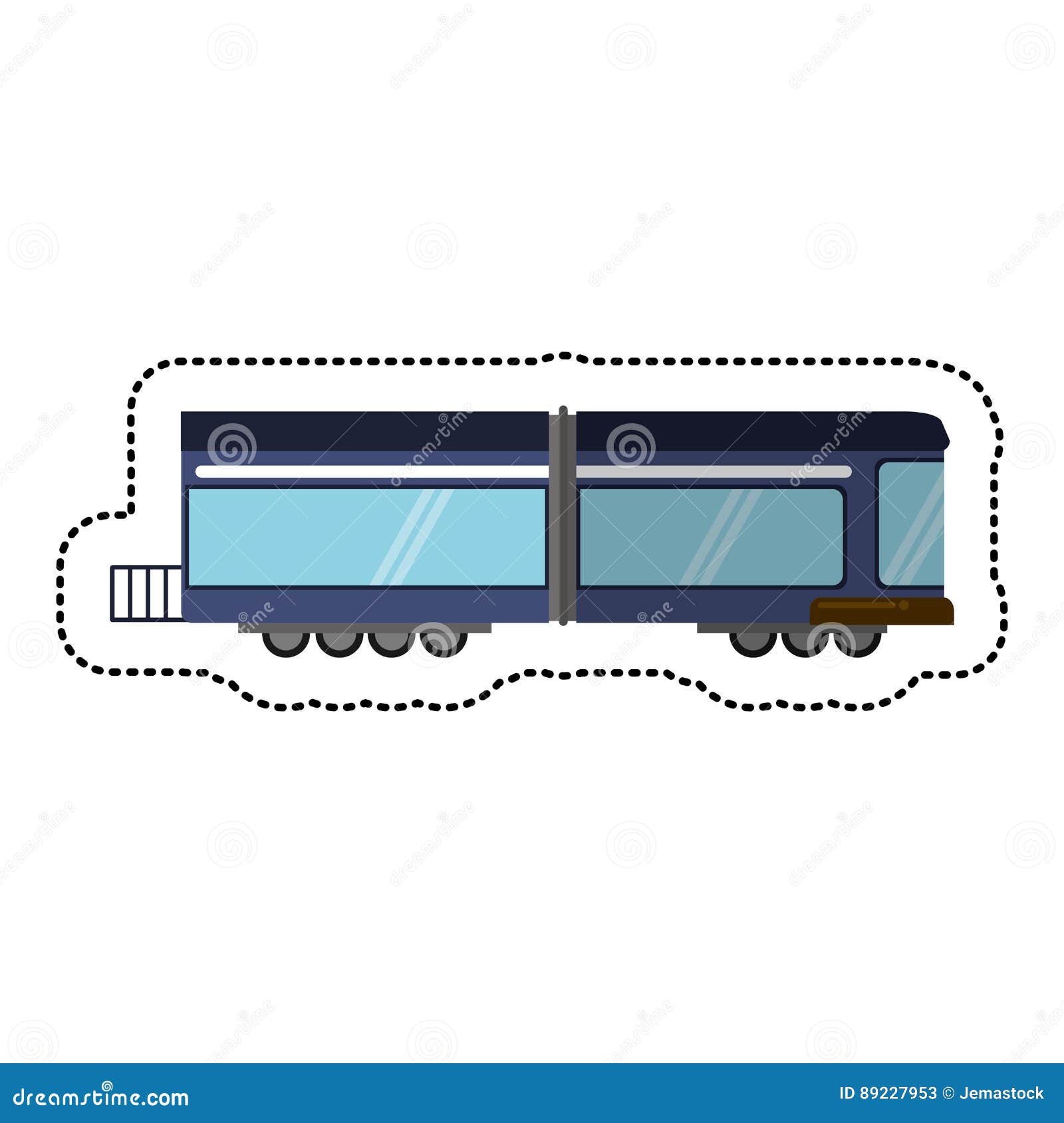 Train Rail Passenger Transport Shadow Stock Illustration - Illustration ...