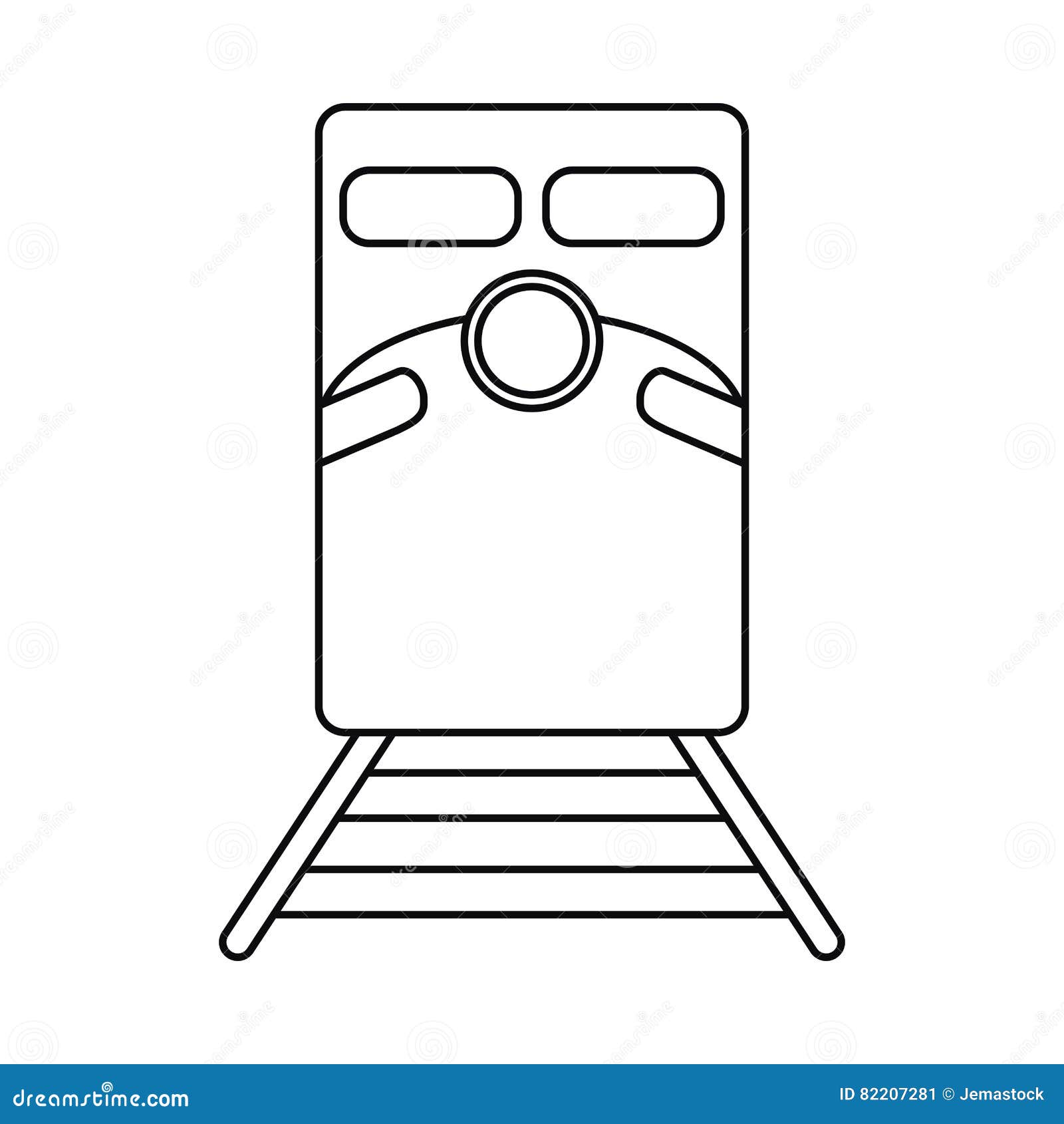 Train Rail Road Mass Transit Outline Stock Vector - Illustration of ...