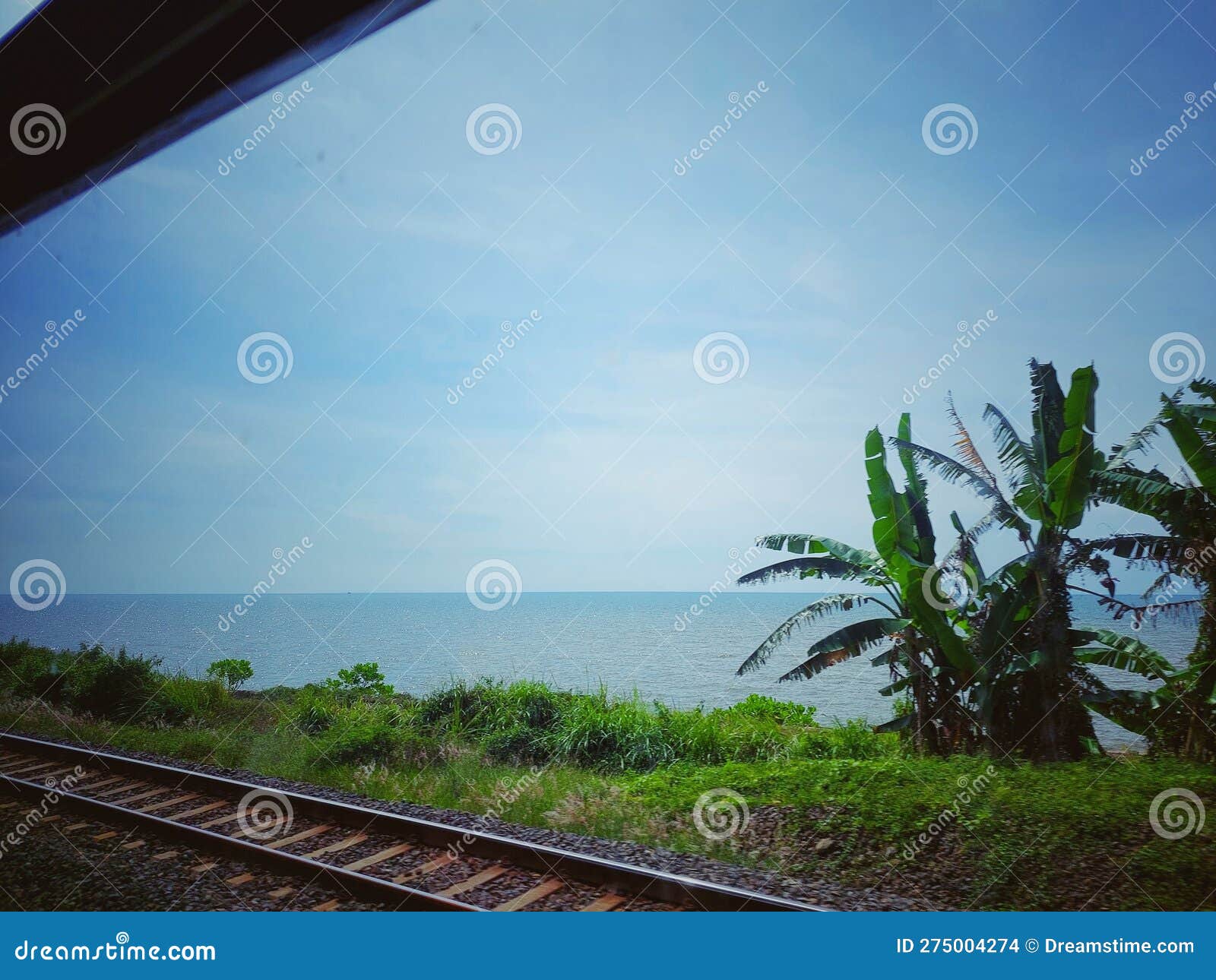Train Rail Runway Side Beach Stock Photo - Image of side, runway: 275004274