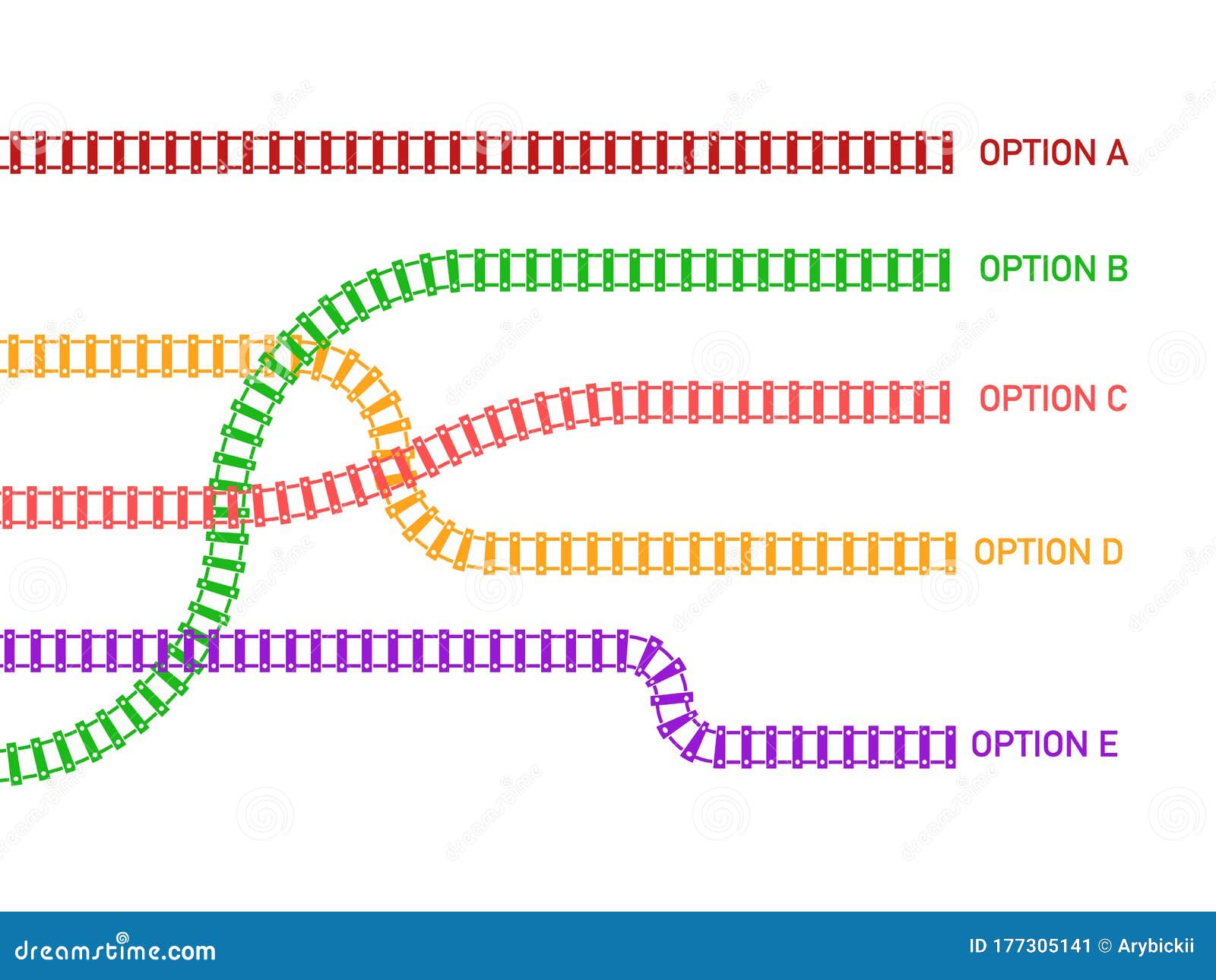 Train rail tracks. Vector stock vector. Illustration of path - 177305141