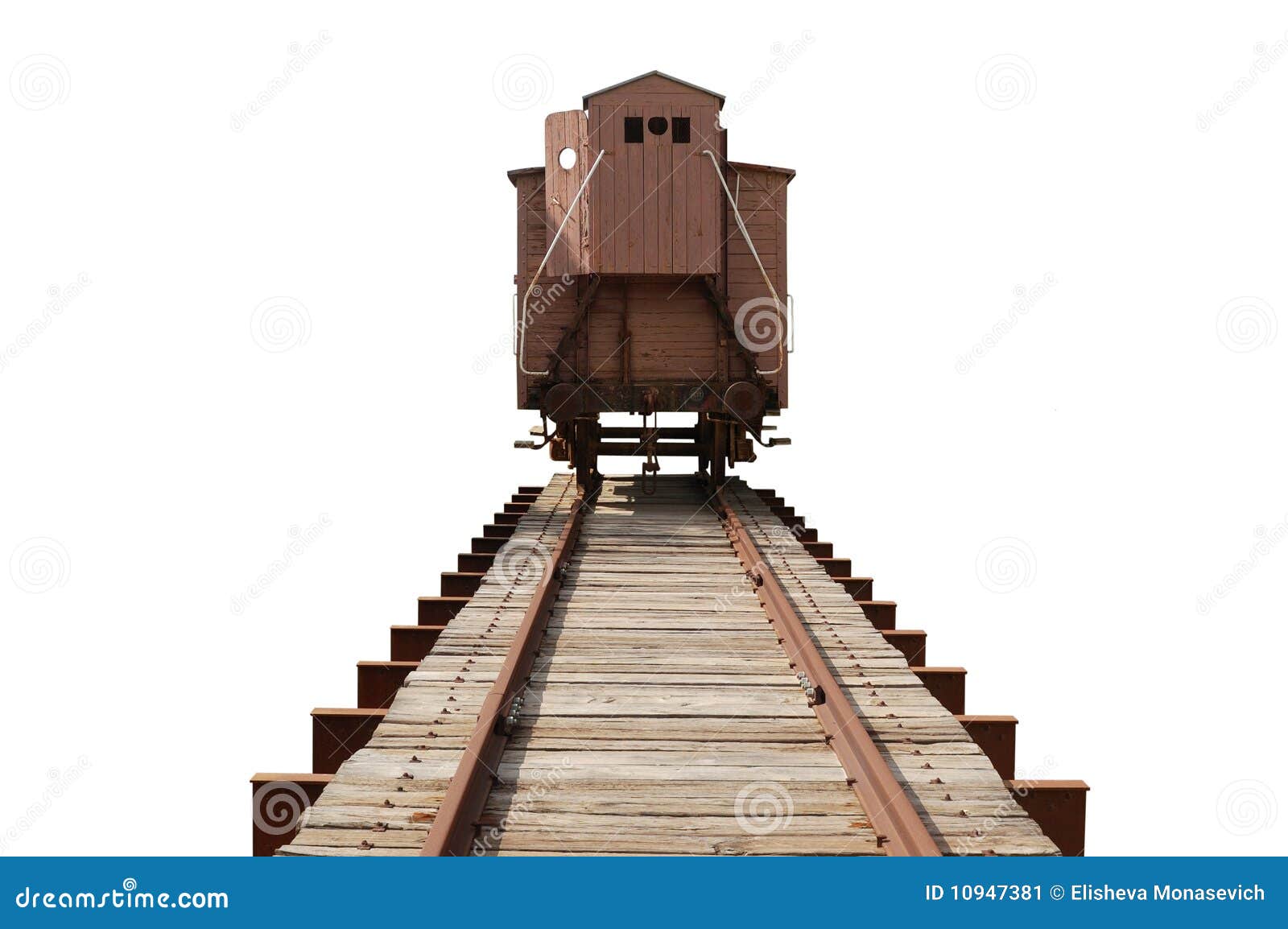 Train and rails stock image. Image of sleepers, carriage - 10947381