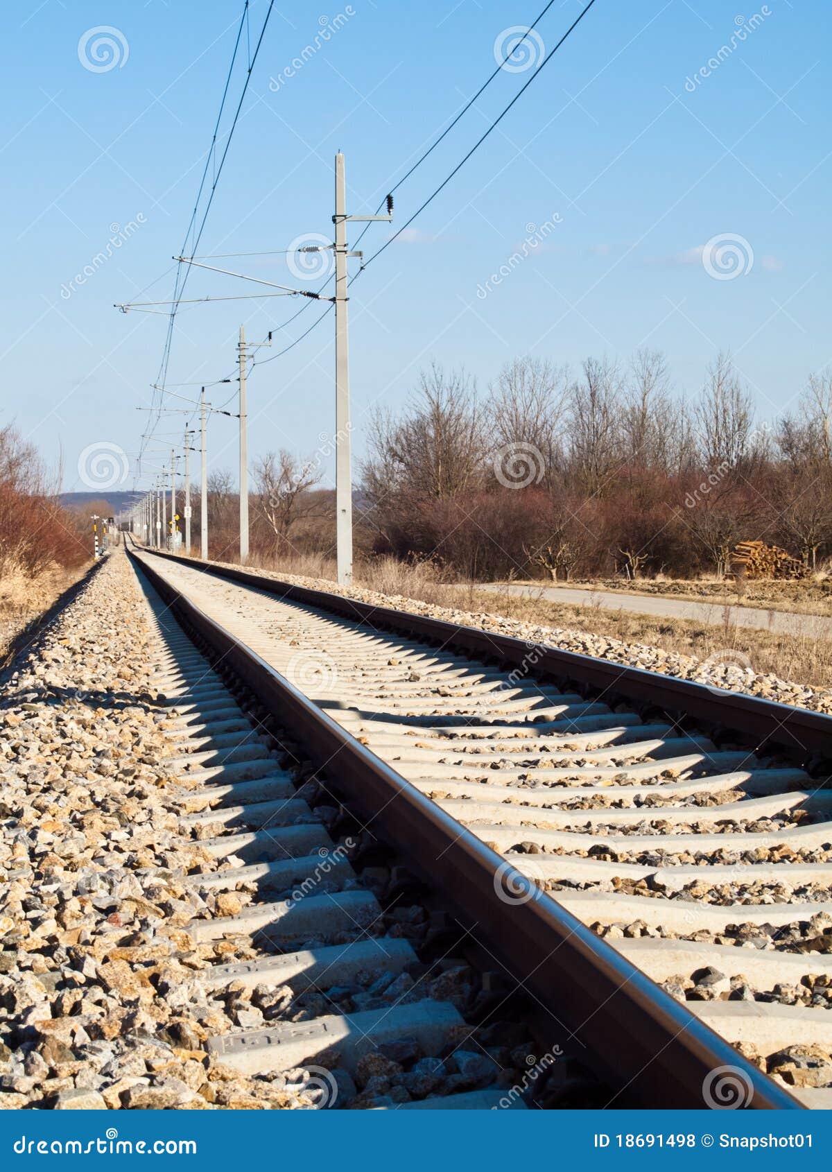 Train Rails stock photo. Image of steel, pebble, plant - 18691498