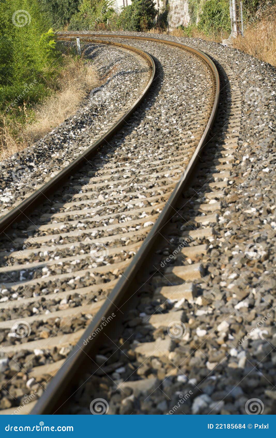 Train rails stock photo. Image of perspective, stationmaster - 22185684