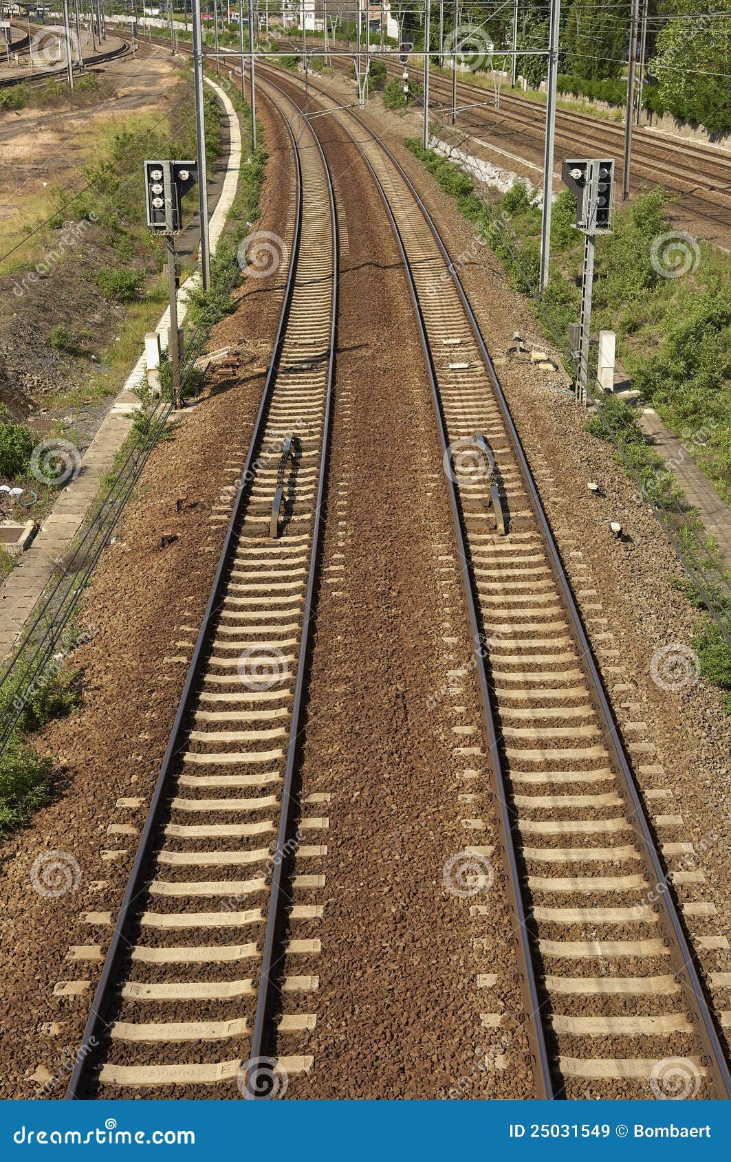 Train rails stock image. Image of path, freight, iron - 25031549