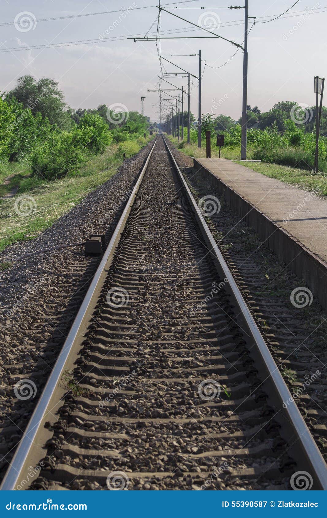 Train rails stock image. Image of station, rail, metal - 55390587