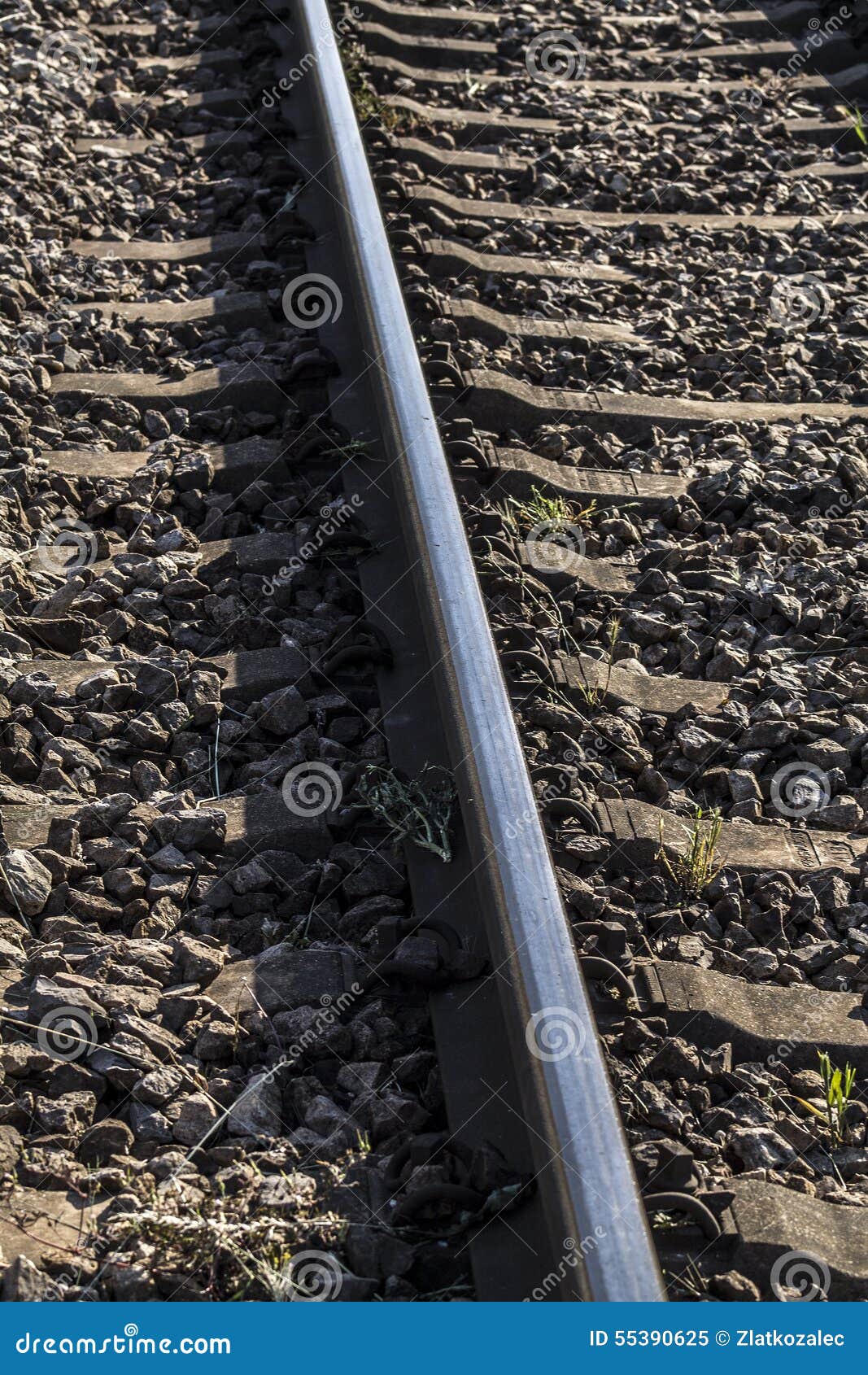 Train rails stock image. Image of cloudy, road, railroad - 55390625