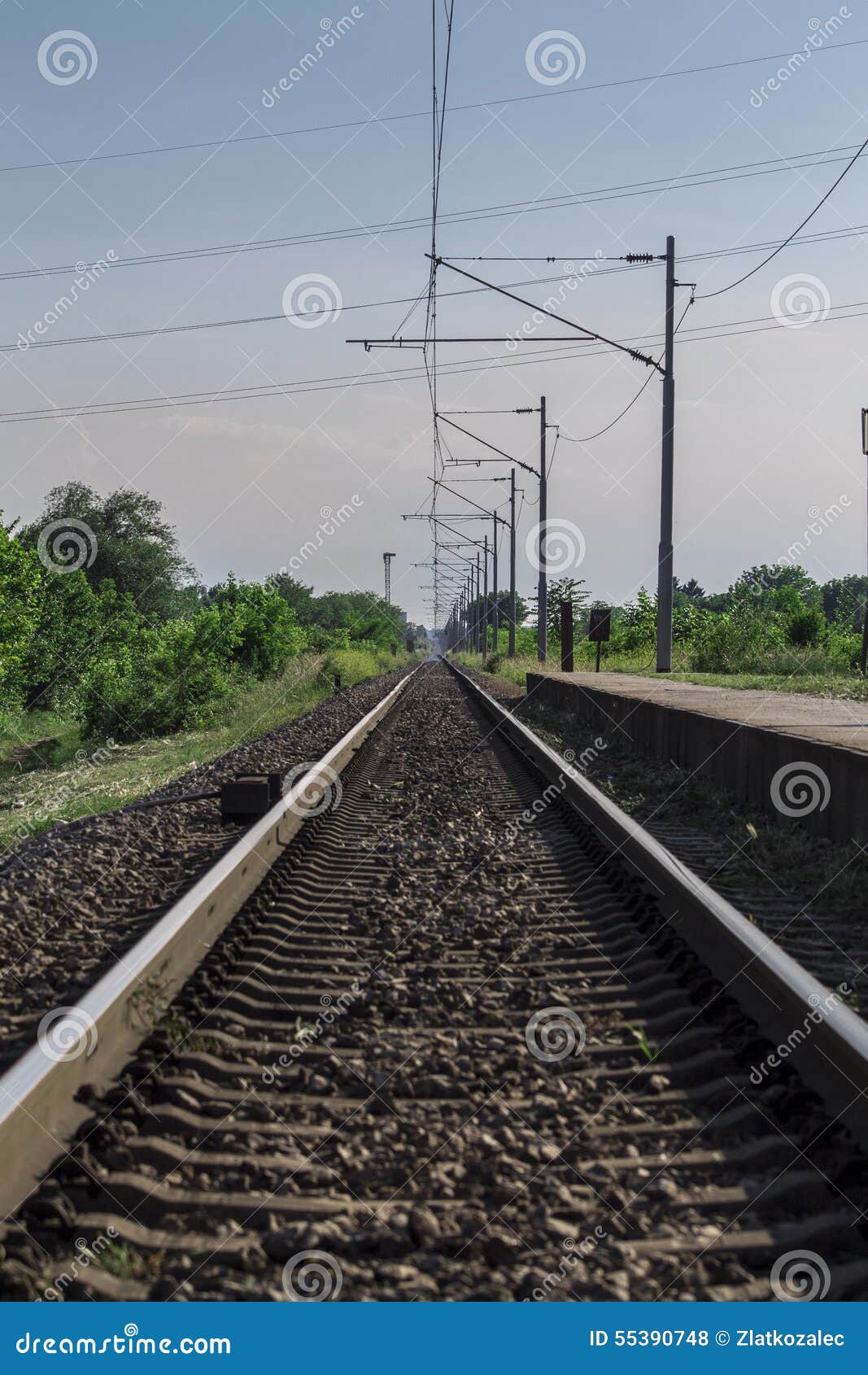 Train rails stock photo. Image of rock, city, dusk, line - 55390748