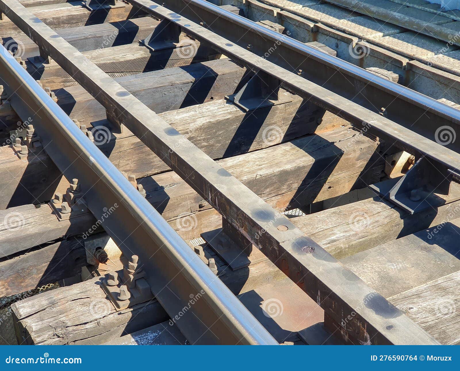Train Rails, Close Up Picture Stock Photo - Image of overpass, roof ...