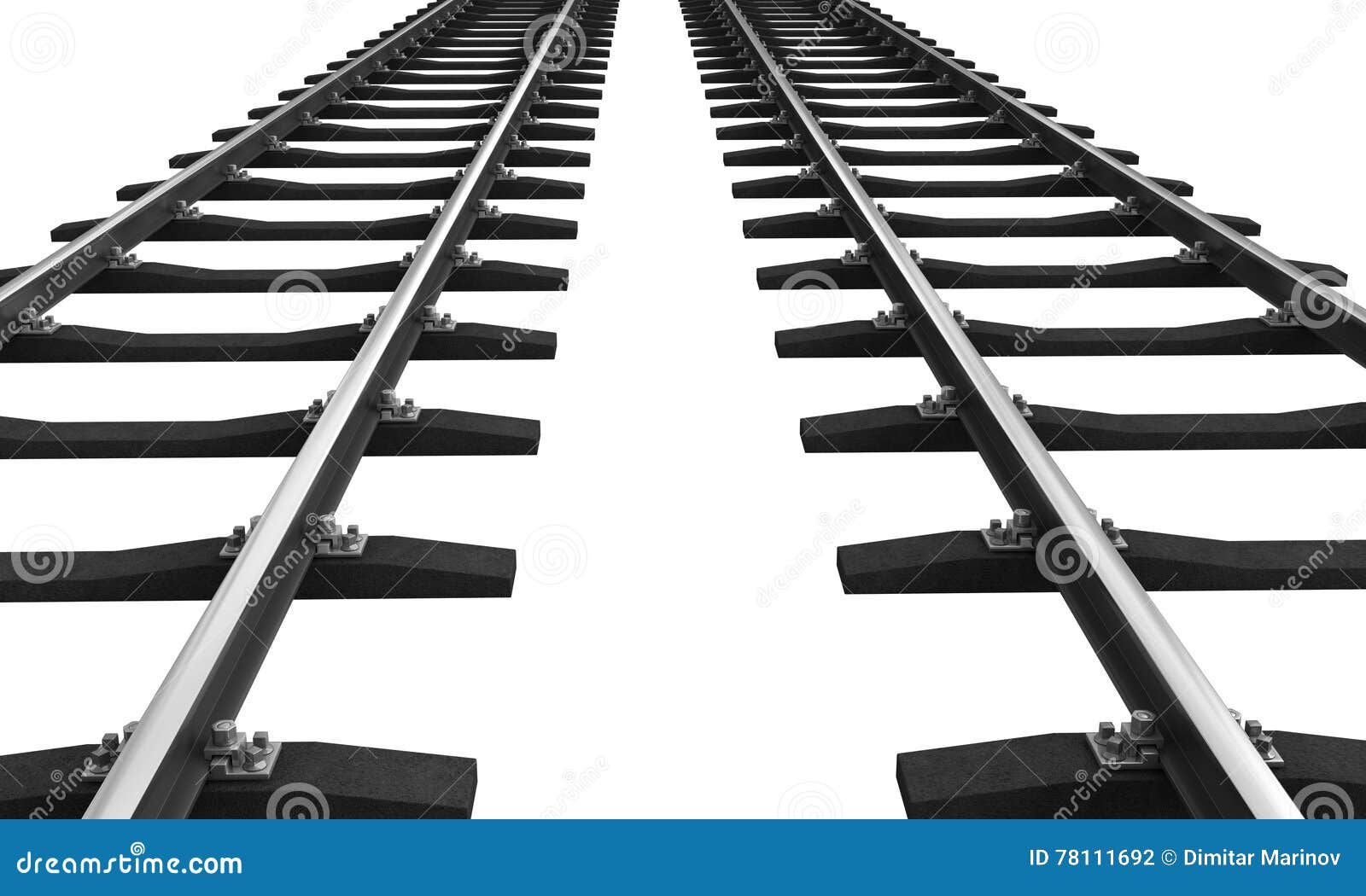 Train On Rails Sideview Blue Lines Vector Illustration | CartoonDealer ...