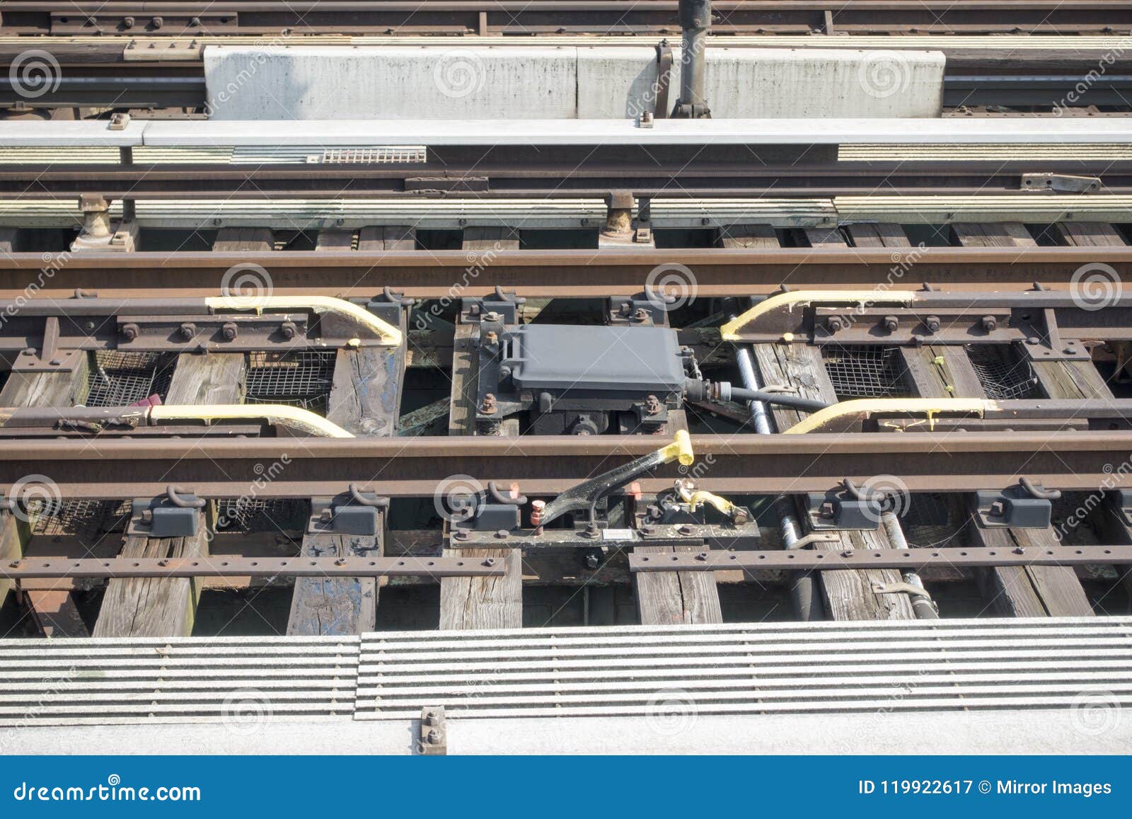 Subway Train Rails and Lane Switches Stock Image - Image of train, iron ...