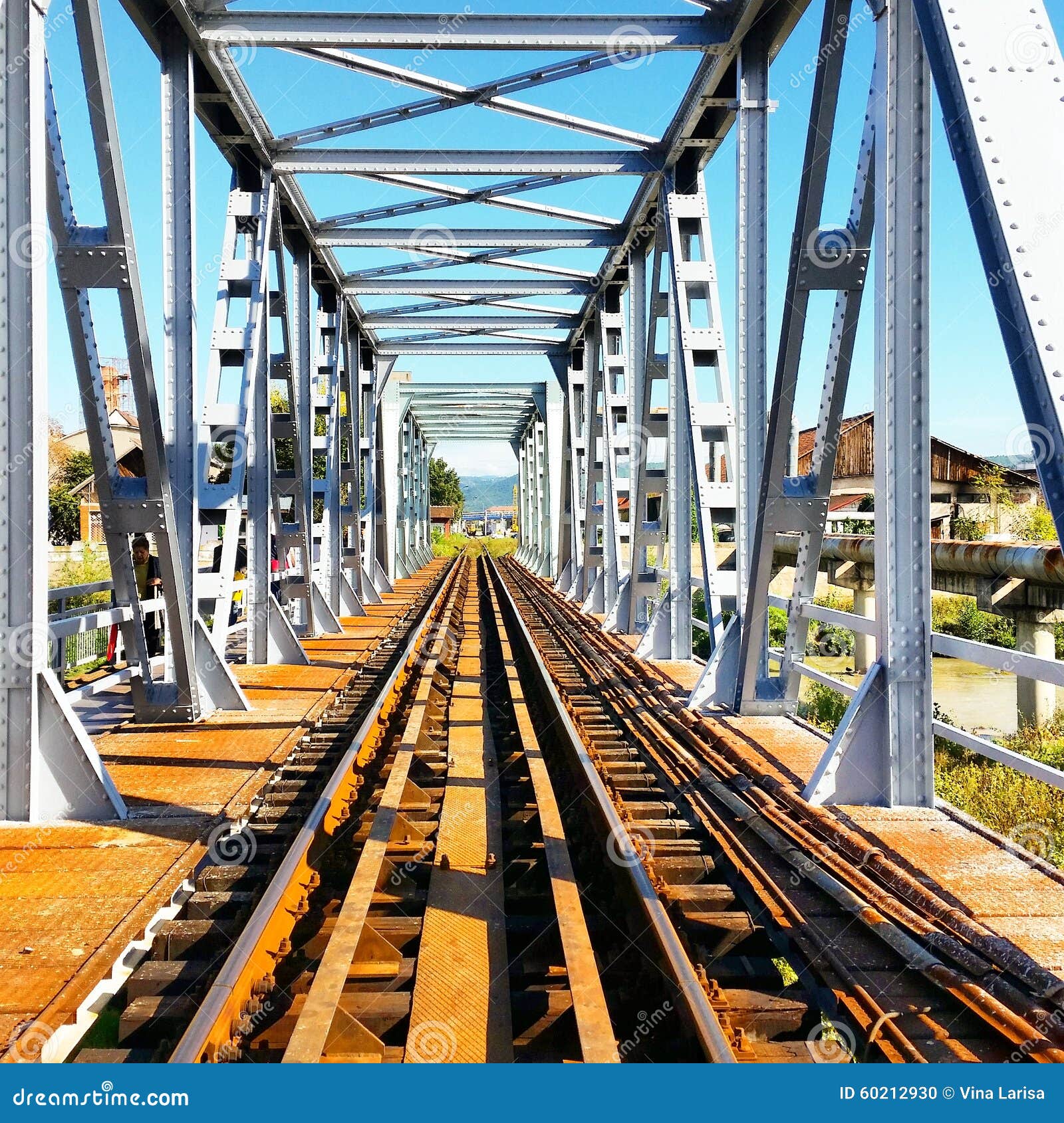 Train rails stock photo. Image of give, rails, away, train - 60212930