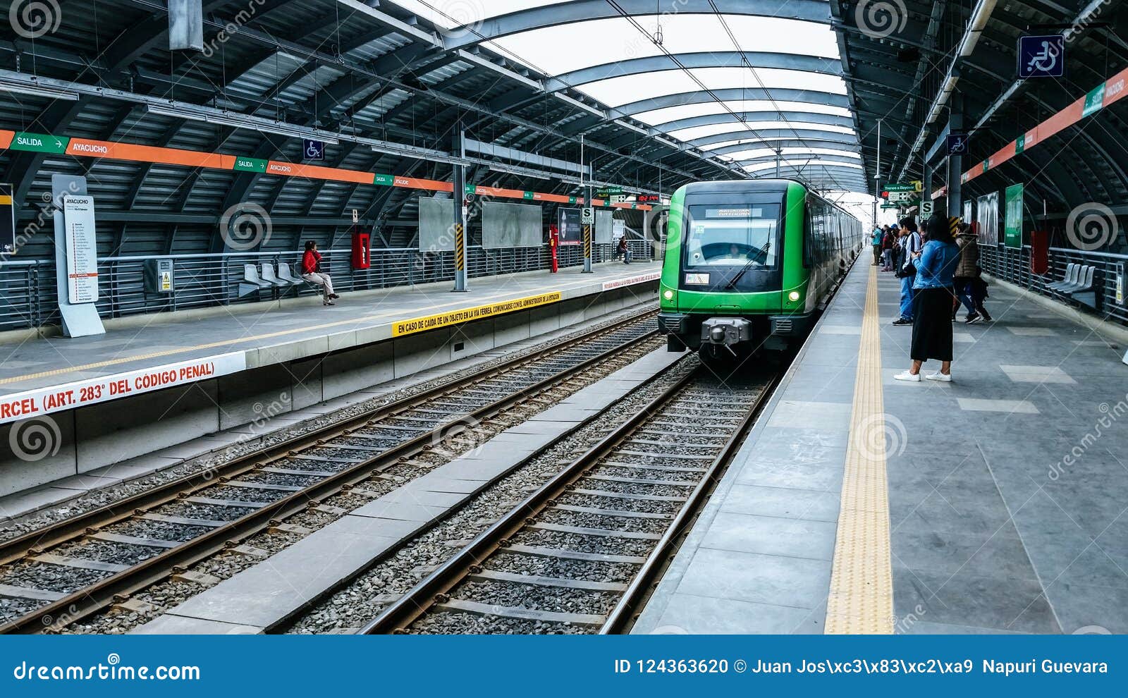 Train Rails of One of the Subway Stations of Lima Editorial Image ...