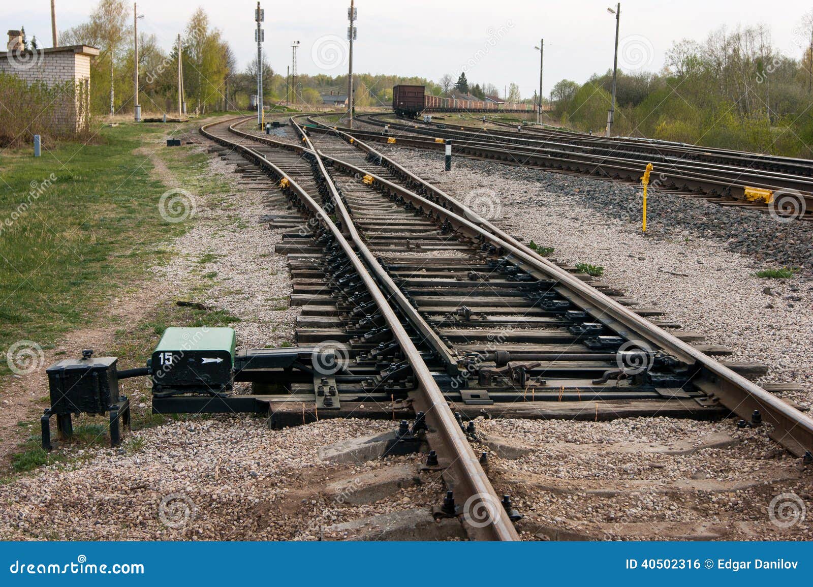 Railway Switch And Train Semaphores Royalty-Free Stock Photo ...