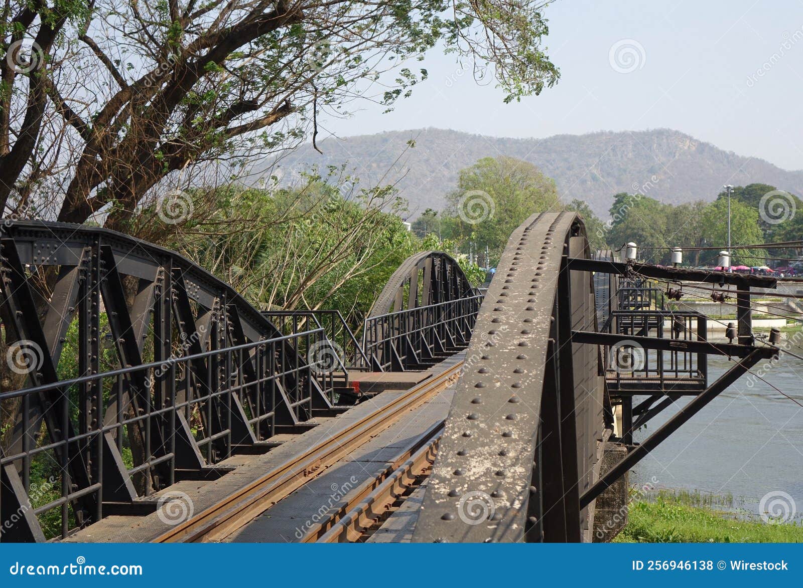 Train Railway on the Edge of the Cliff Stock Photo - Image of water ...