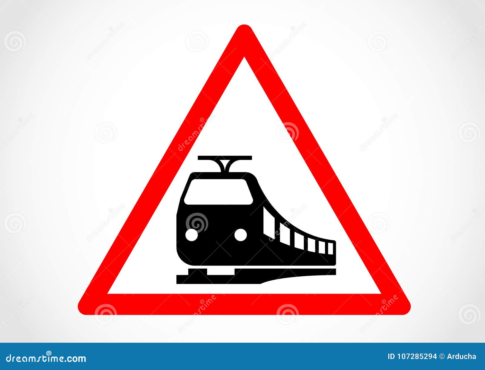 Train Railway Information Road Sign Stock Vector - Illustration of ...