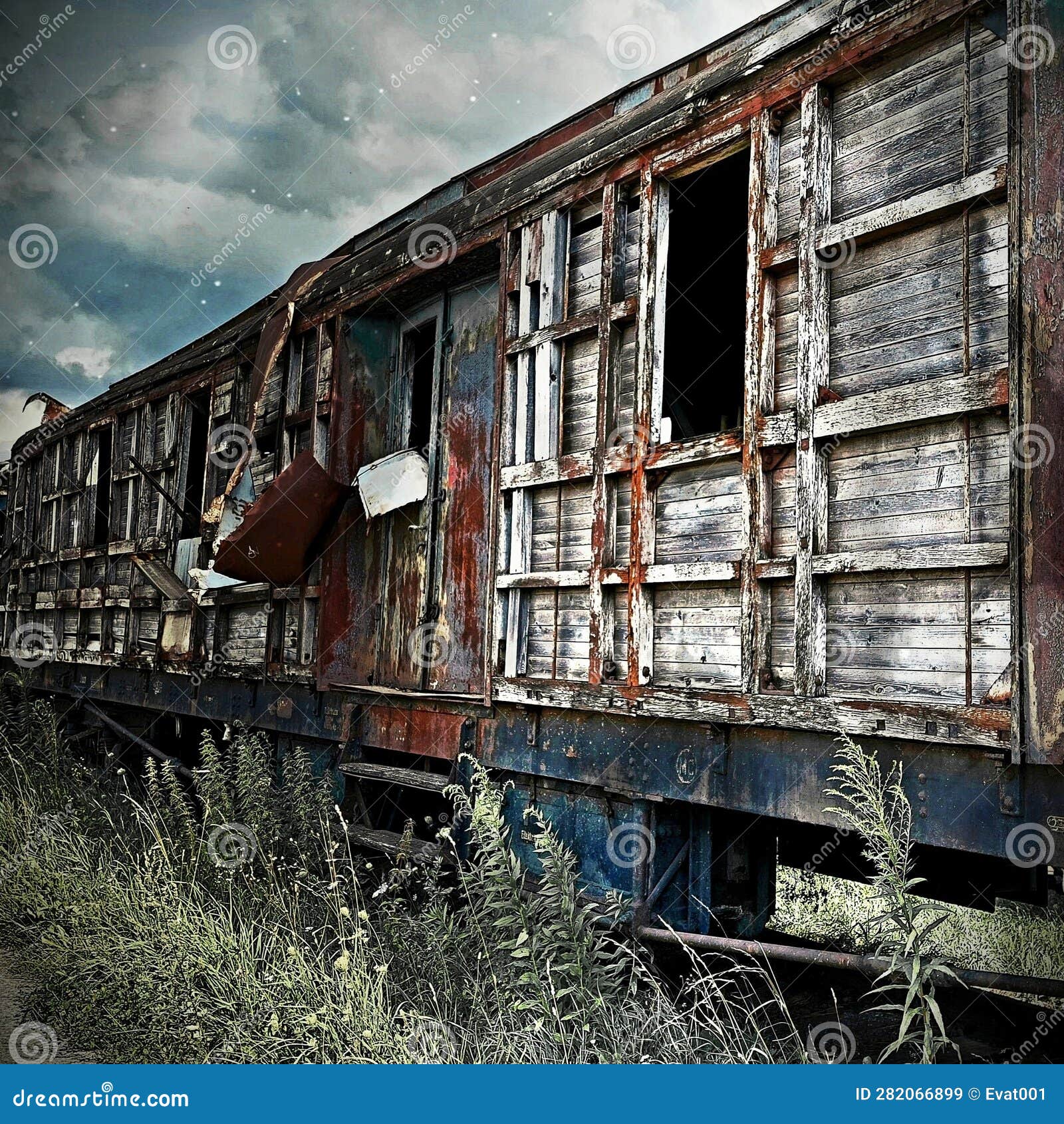 Train Railway Old Decay Abandoned Lost Stock Image - Image of decay ...