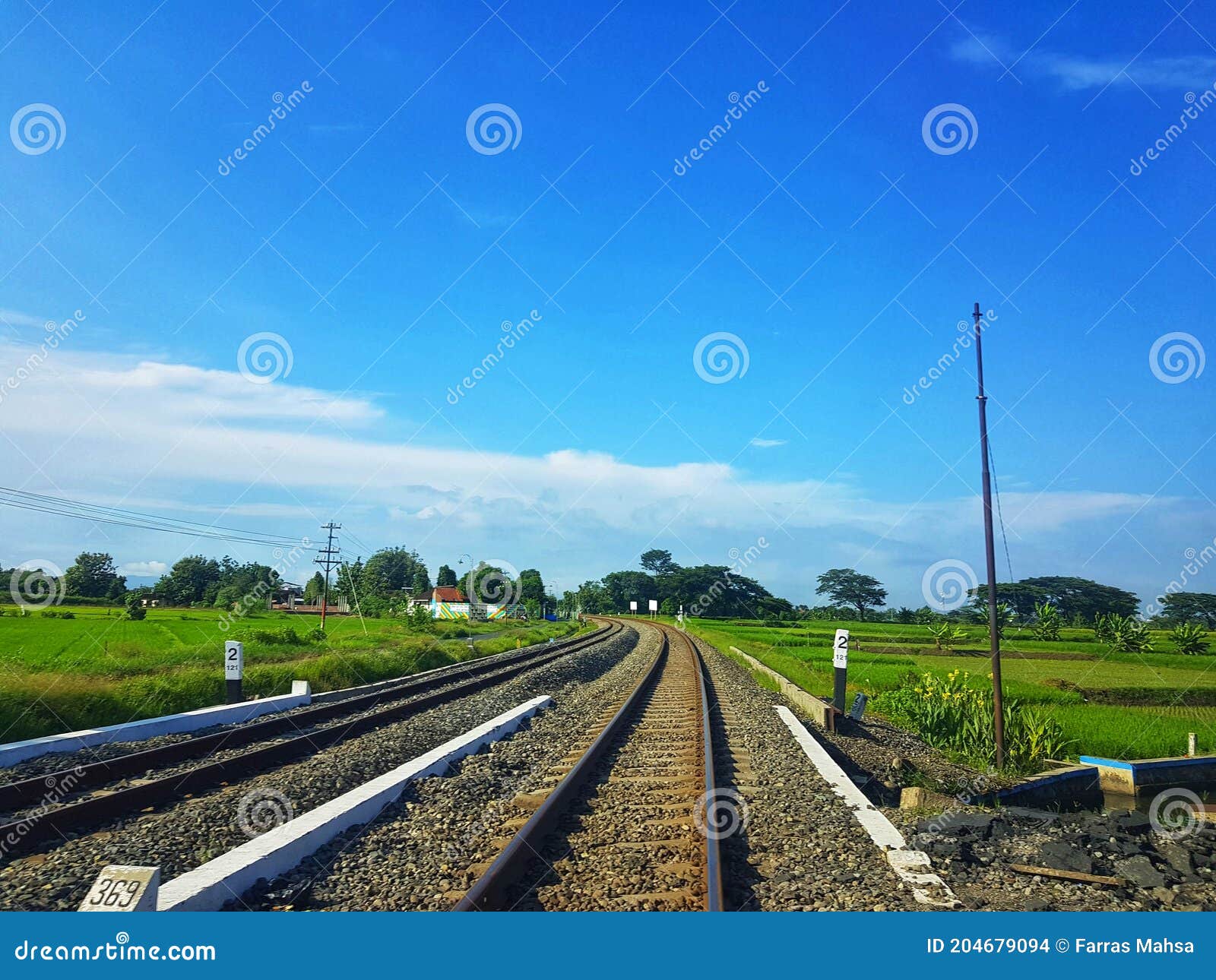 Train Railway in Indonesia stock photo. Image of train - 204679094