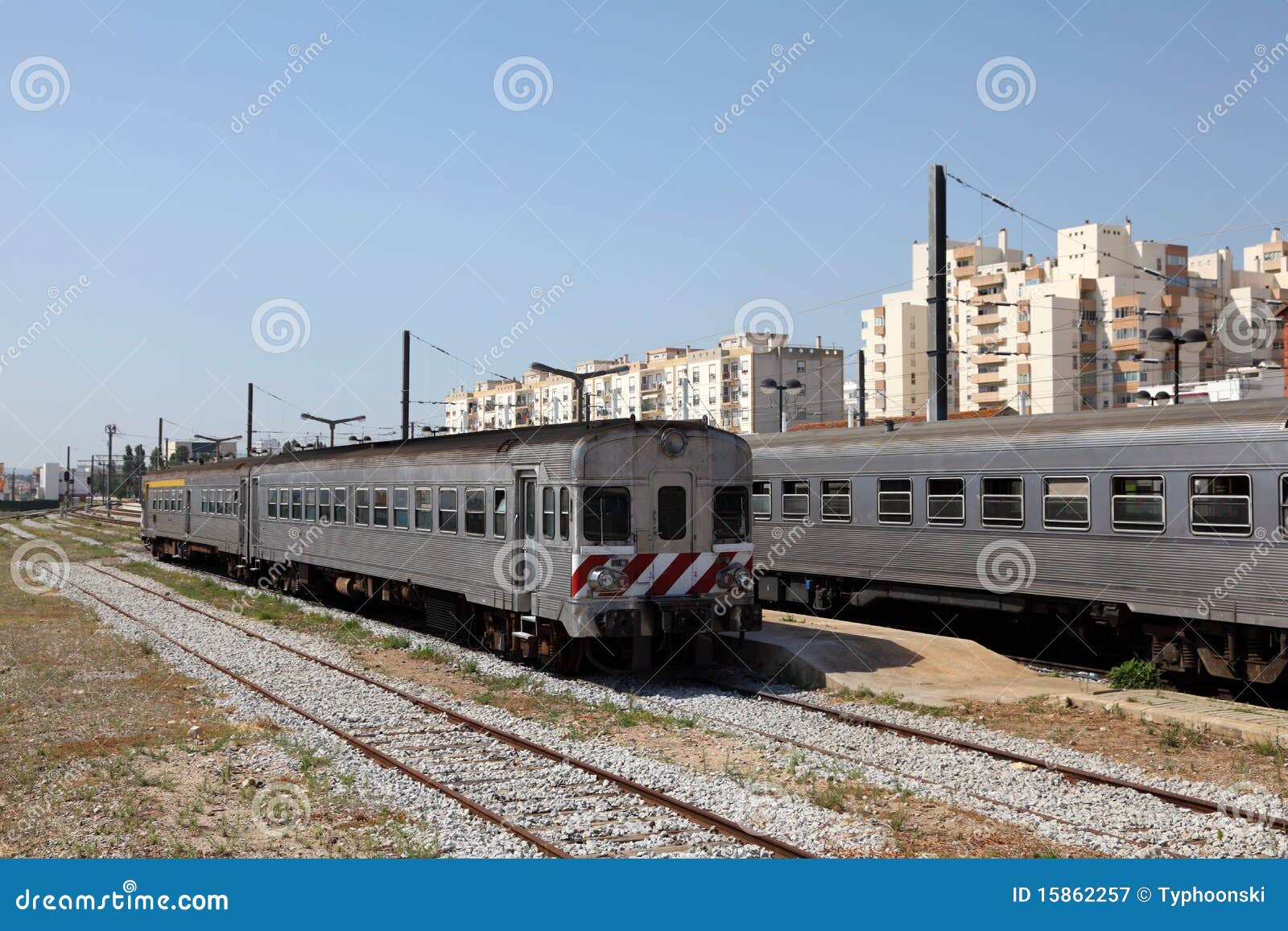 Train at Railway Station Platform Stock Image - Image of railway, loco ...