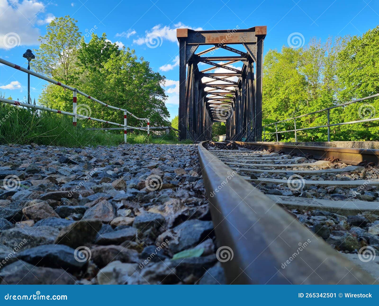 Train Railway on the Steel Bridge Stock Image - Image of road, railway ...
