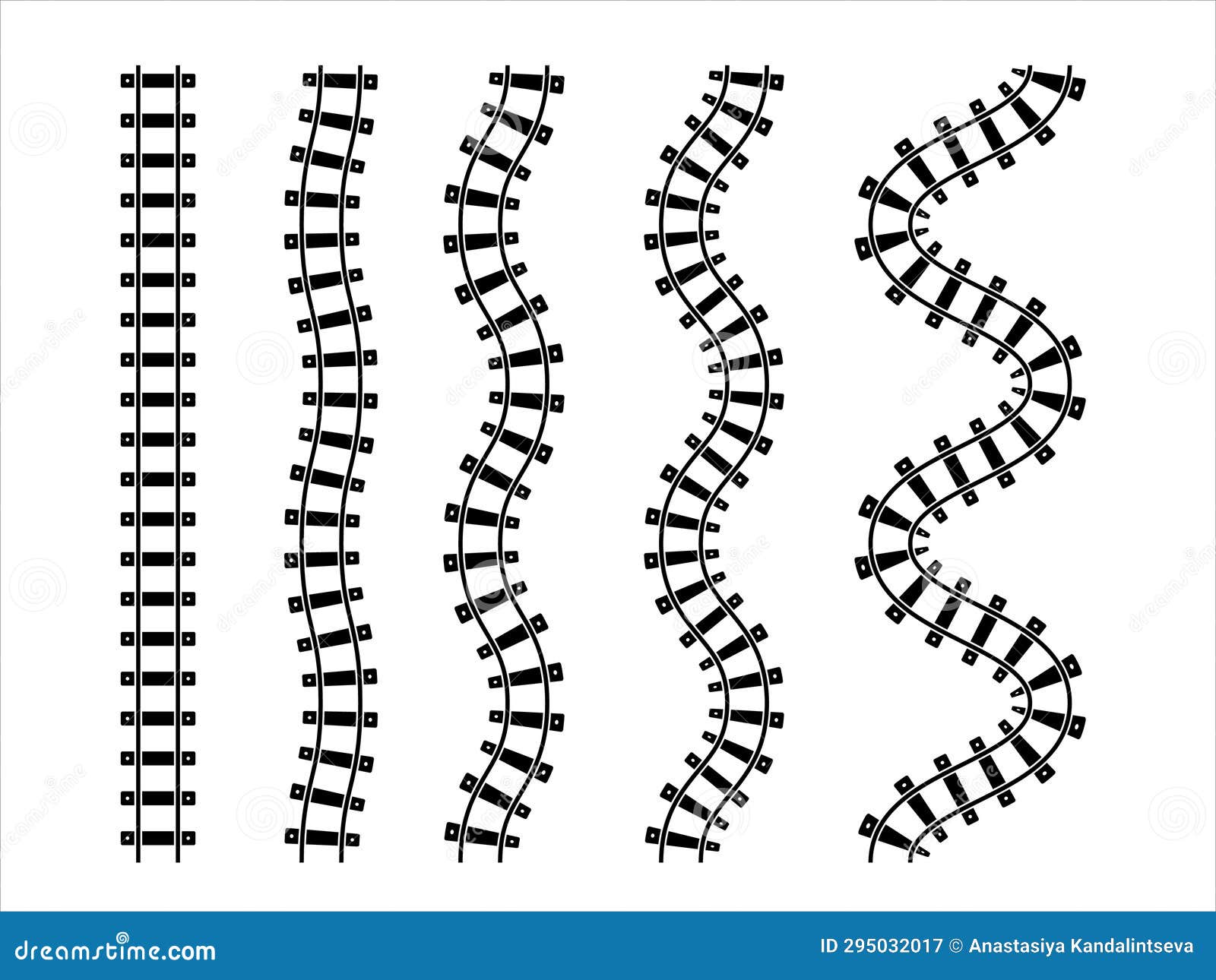 Train Railway Track Elements. Rail Road Map Stock Illustration ...