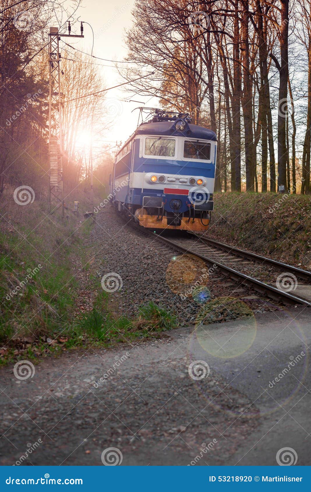 Train on Railway Tracks in the Czech Republic Stock Photo - Image of ...