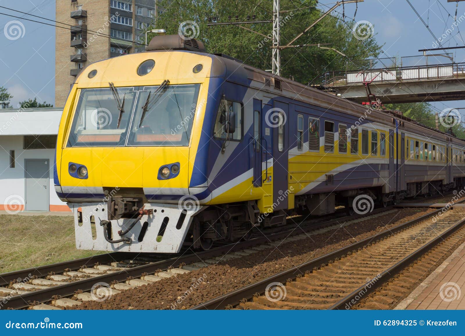 The Train on Railway Tracks Stock Image - Image of locations, high ...