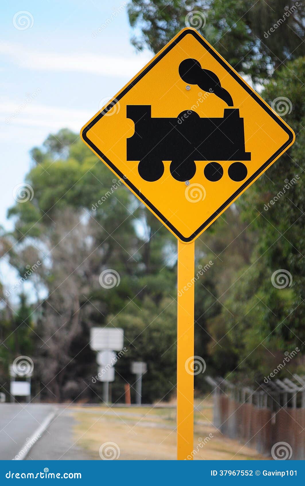 Train railway traffic sign stock photo. Image of green - 37967552