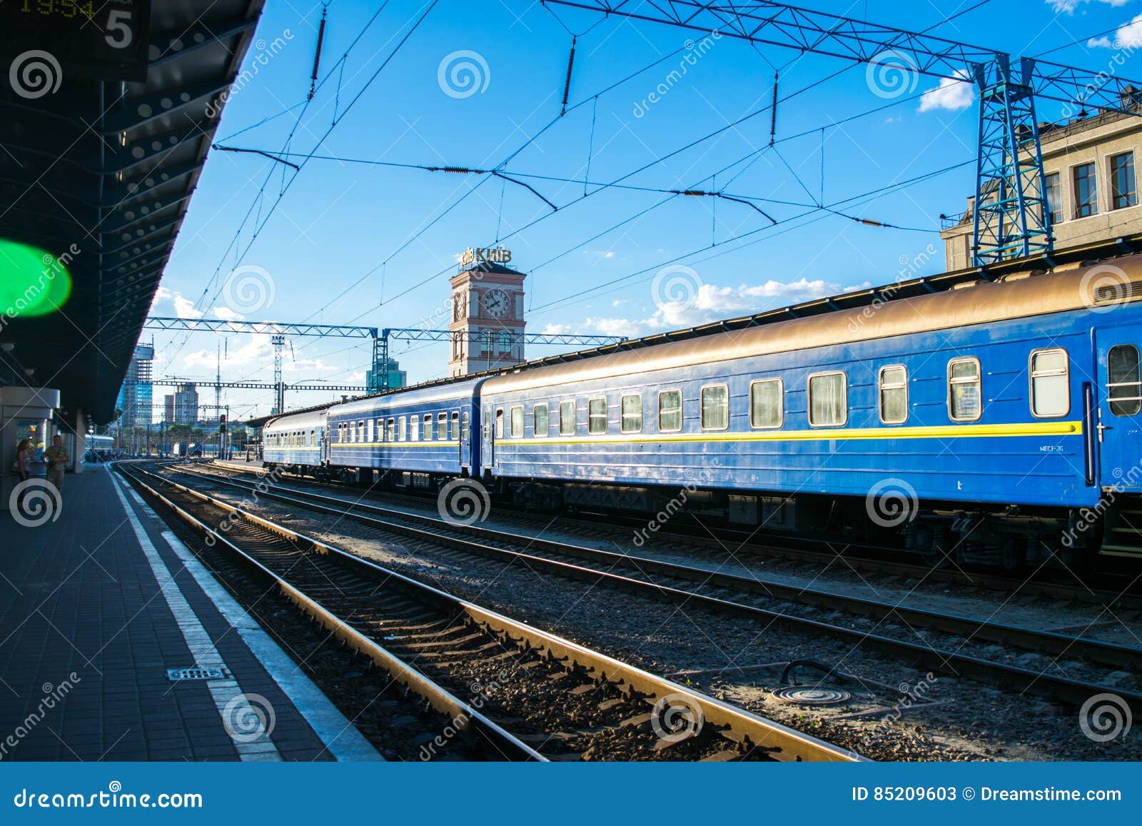 Train on the Railways Station. Kyiv, Ukraine. Editorial Stock Photo ...