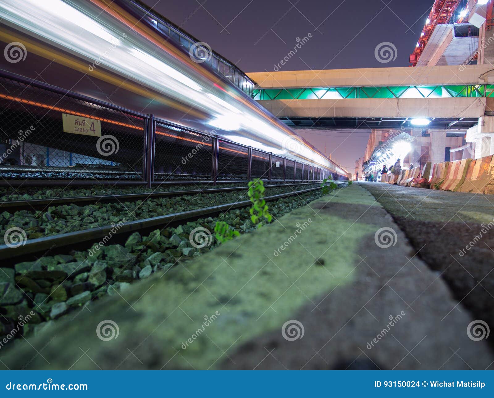 Train Ran through the Train Station Stock Photo - Image of station ...