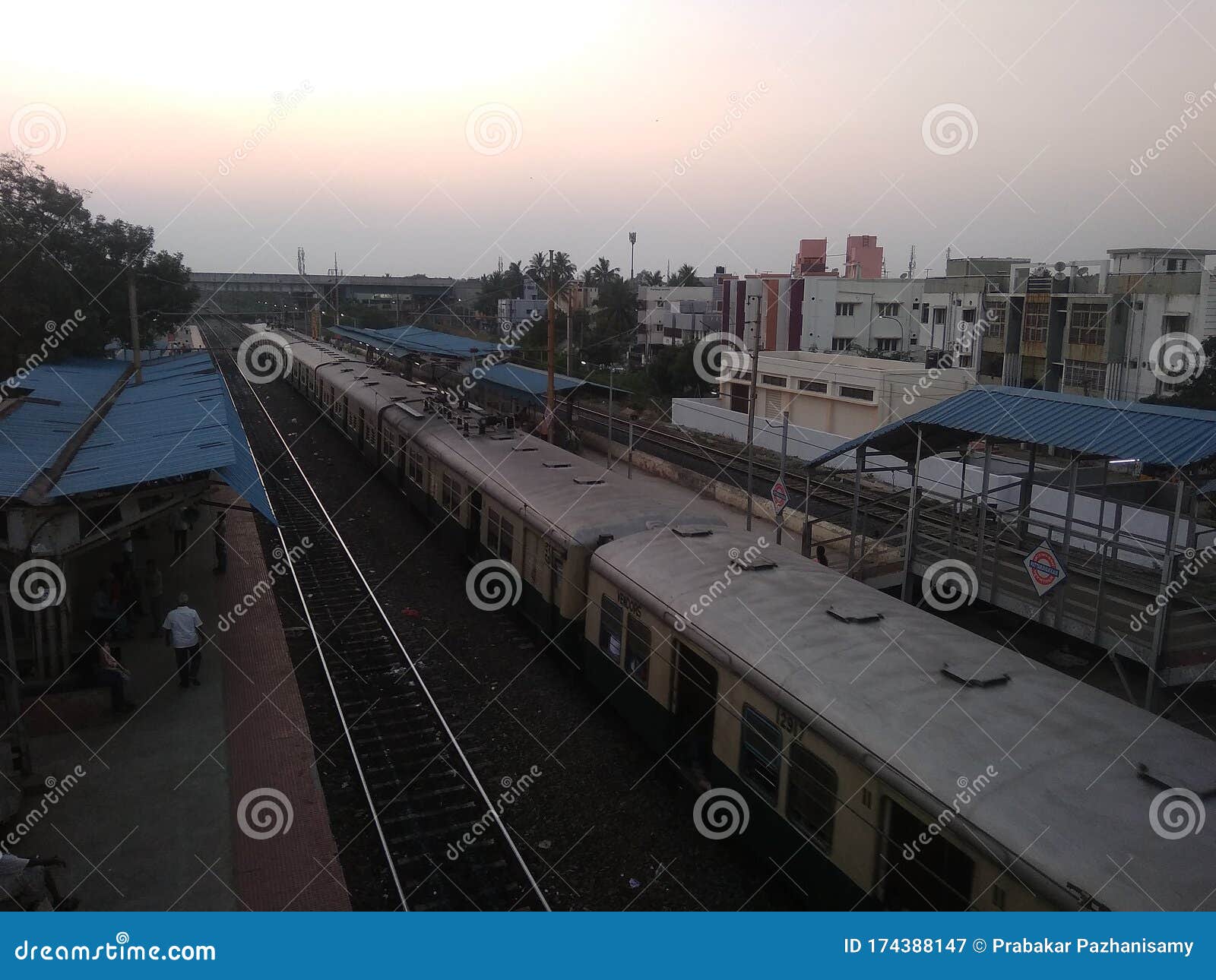 Train Reach Railway Station at Morning Time Editorial Photography ...