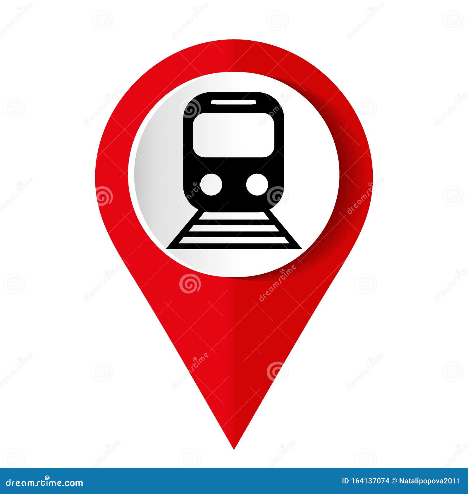 Train Red Vector Icon, Flat Design Internet Button, Web and Mobile App ...