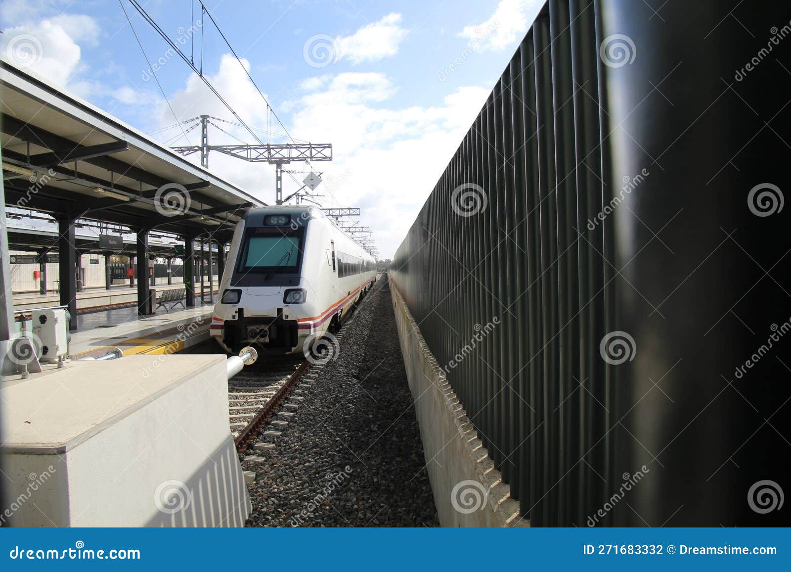 Train on a Rest Track Waiting for Passengers Stock Photo - Image of ...