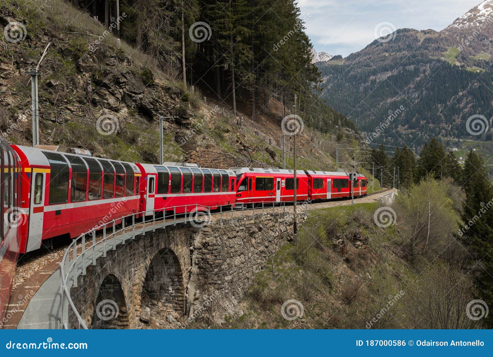 Train Ride in the Swiss Alps, with Company. Stock Photo - Image of ...