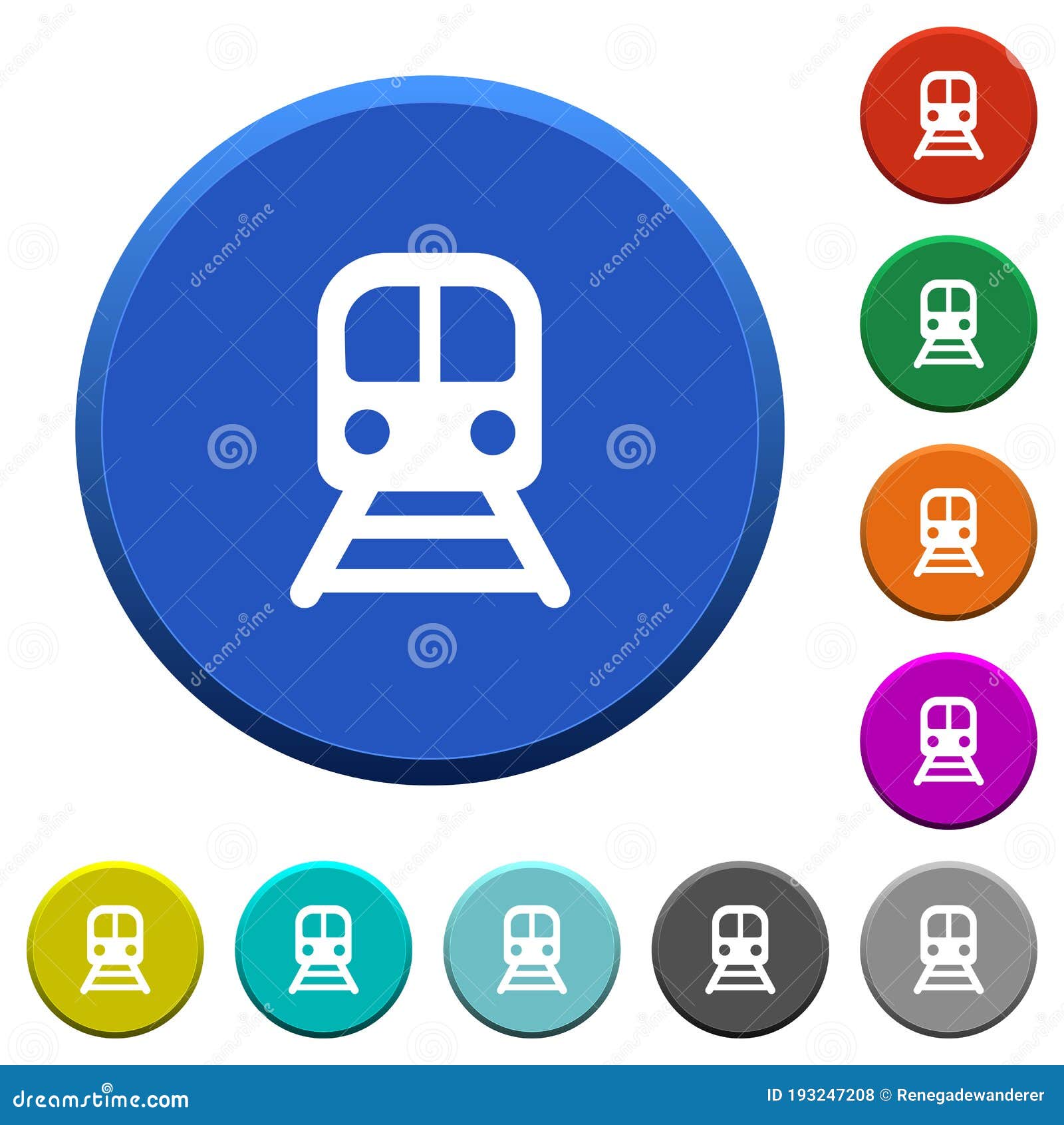 Train And Round Railway Vector Illustration | CartoonDealer.com #182086550