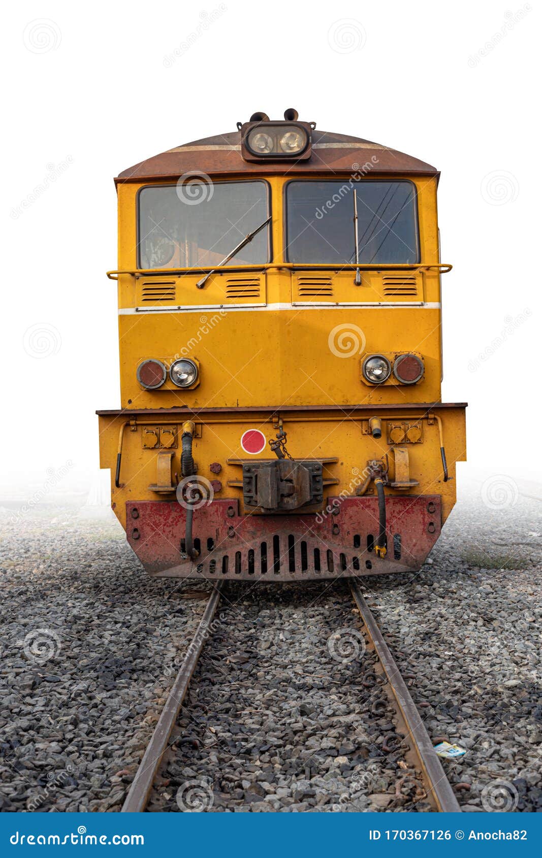 The Train is Running on the Rails. Stock Photo - Image of station ...