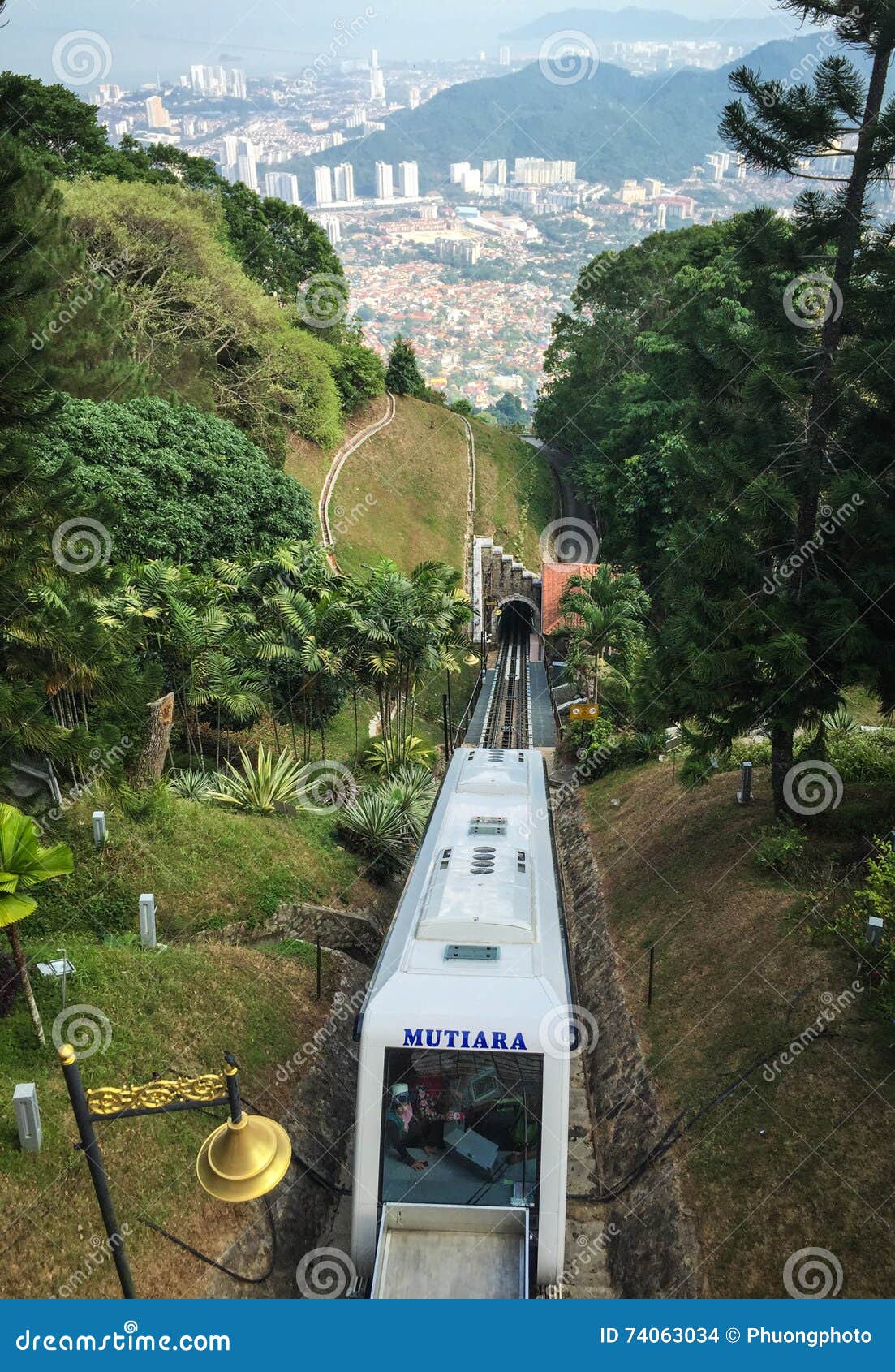 A Train Running on Track To Penang Hill in Malaysia Editorial Stock ...