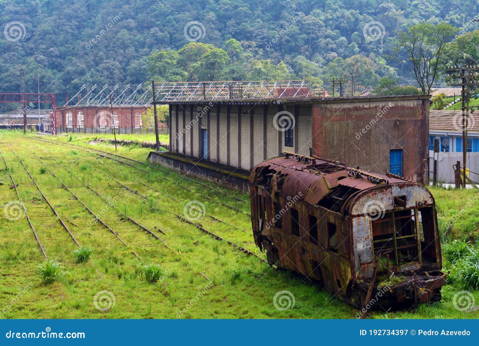 Rusty Train at an Old Station Stock Image - Image of locomotive ...