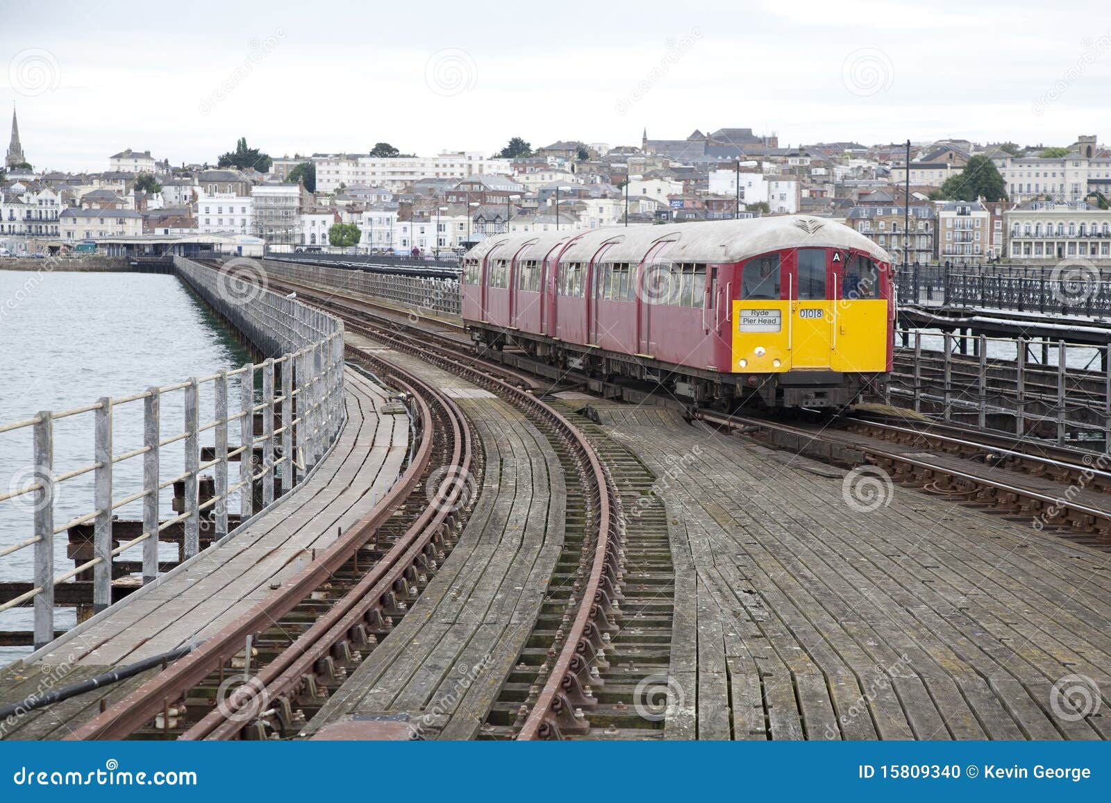 Train on Ryde Pier stock photo. Image of pier, subway - 15809340