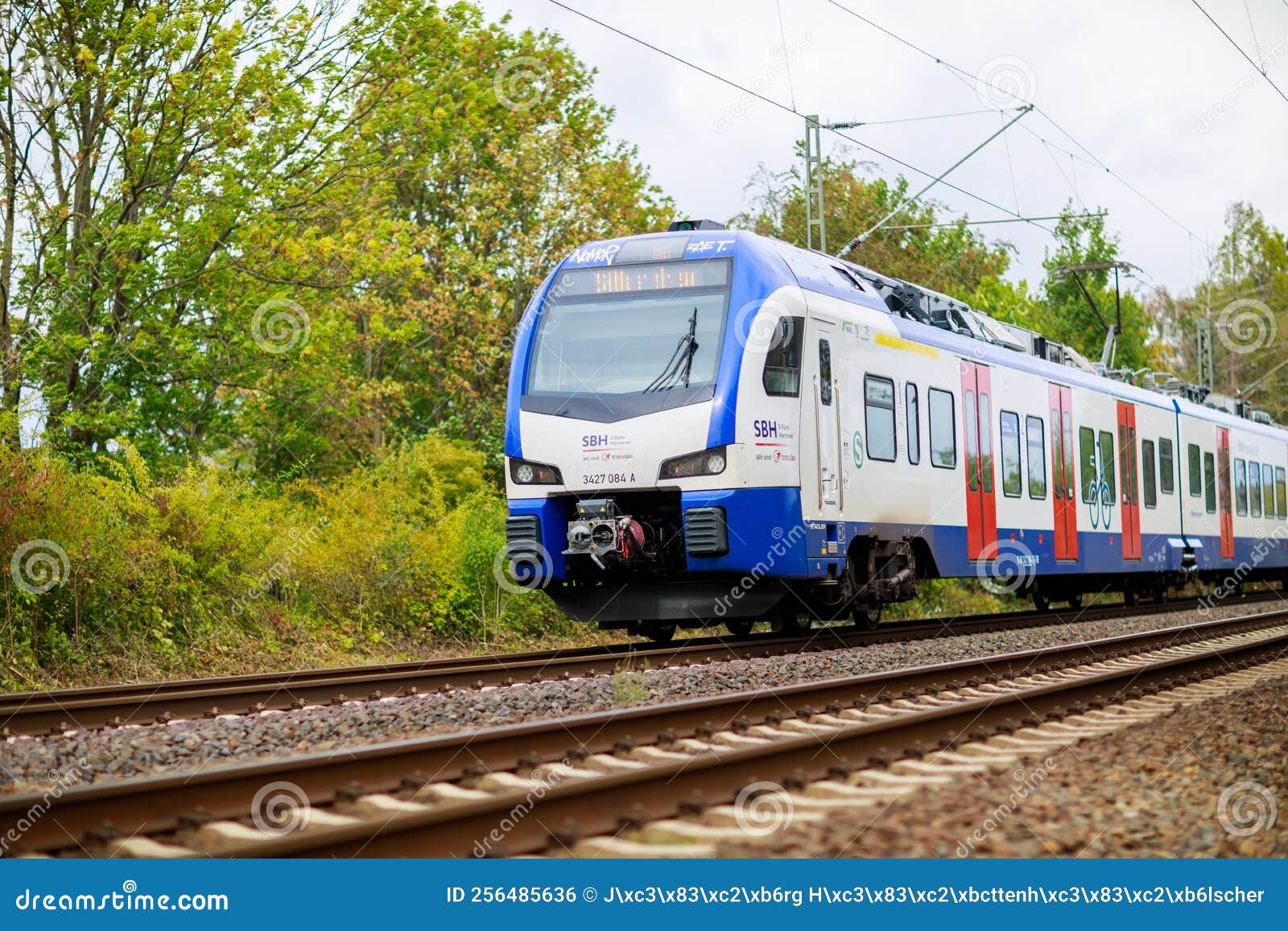 Train from SBH, Transdev S-Bahn Hannover Drives on Railroad Track in ...