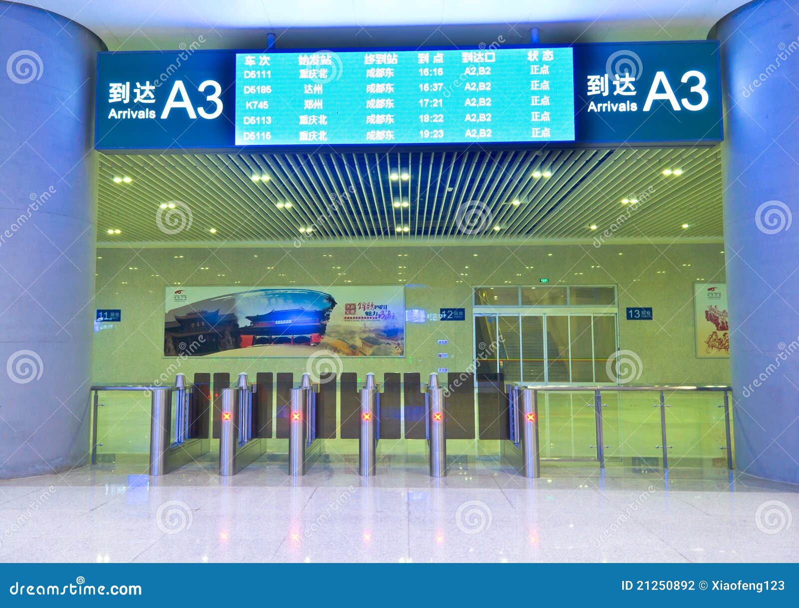 Train Schedule Sign Updating, Train Station Editorial Image ...