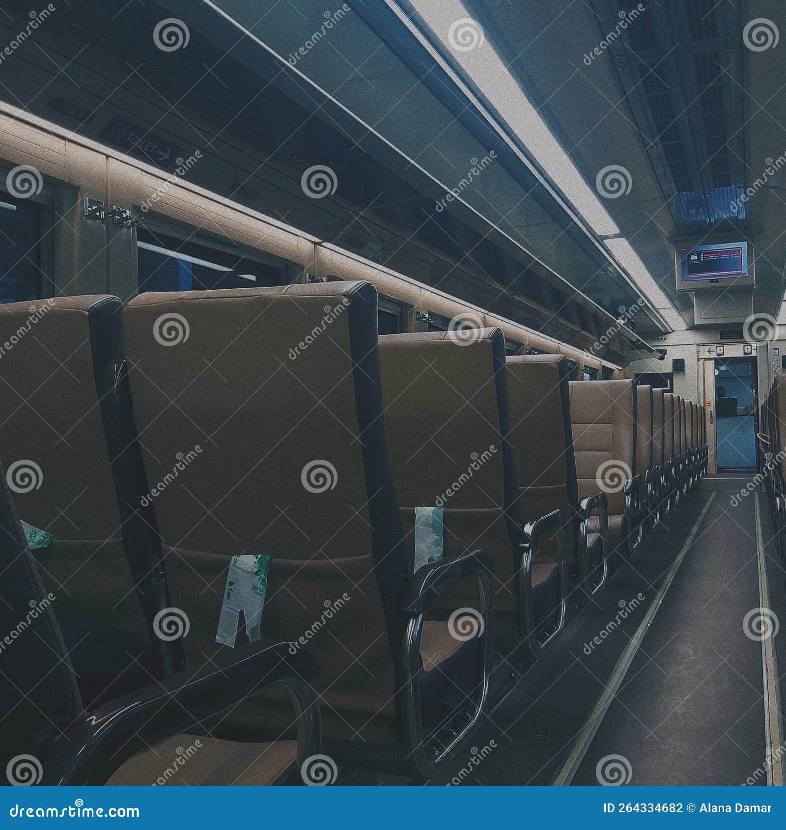 Train Seat at Night Calm and Alone Stock Photo - Image of train, alone ...