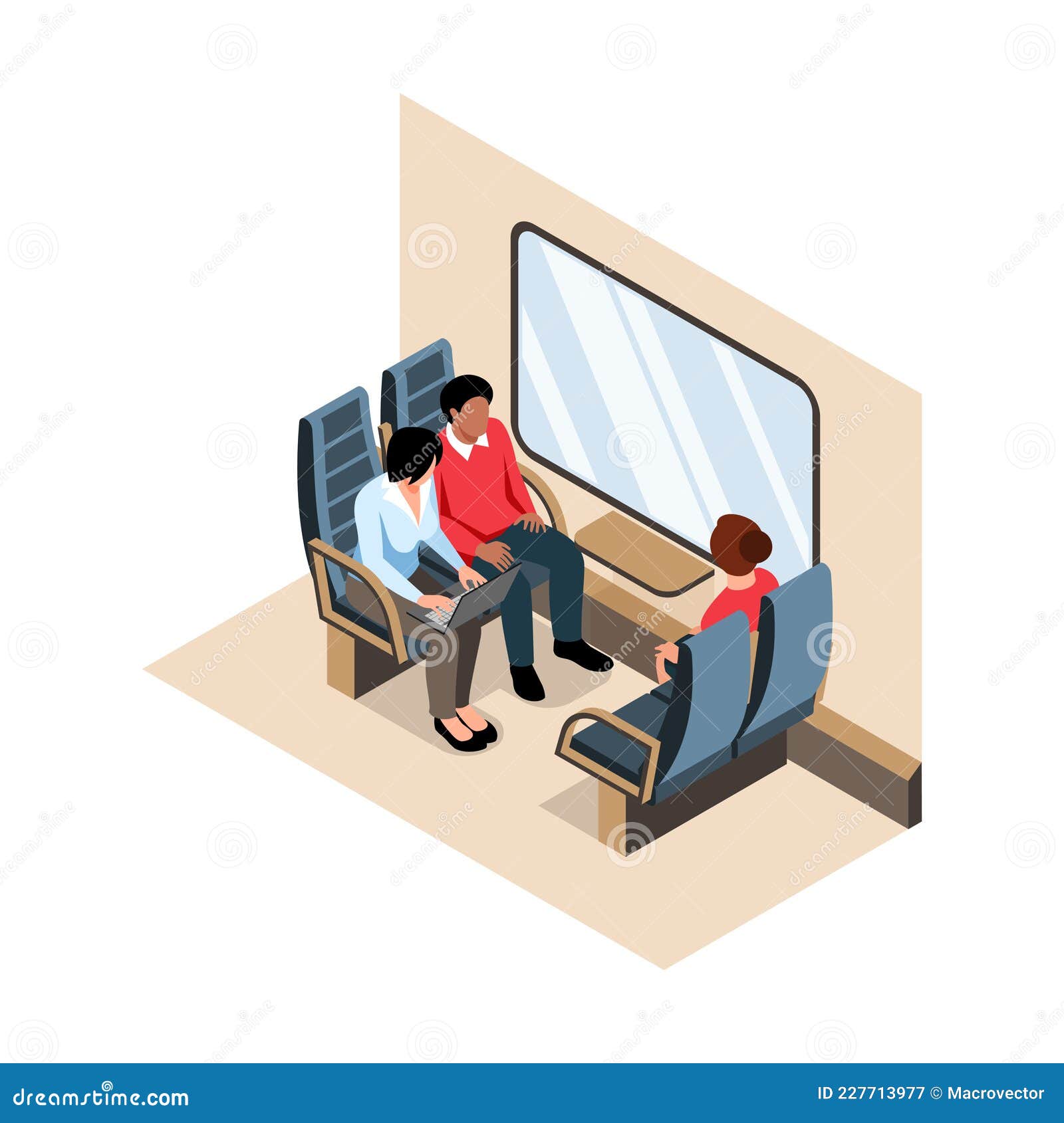 Train Seats Isometric Composition Stock Vector - Illustration of ...