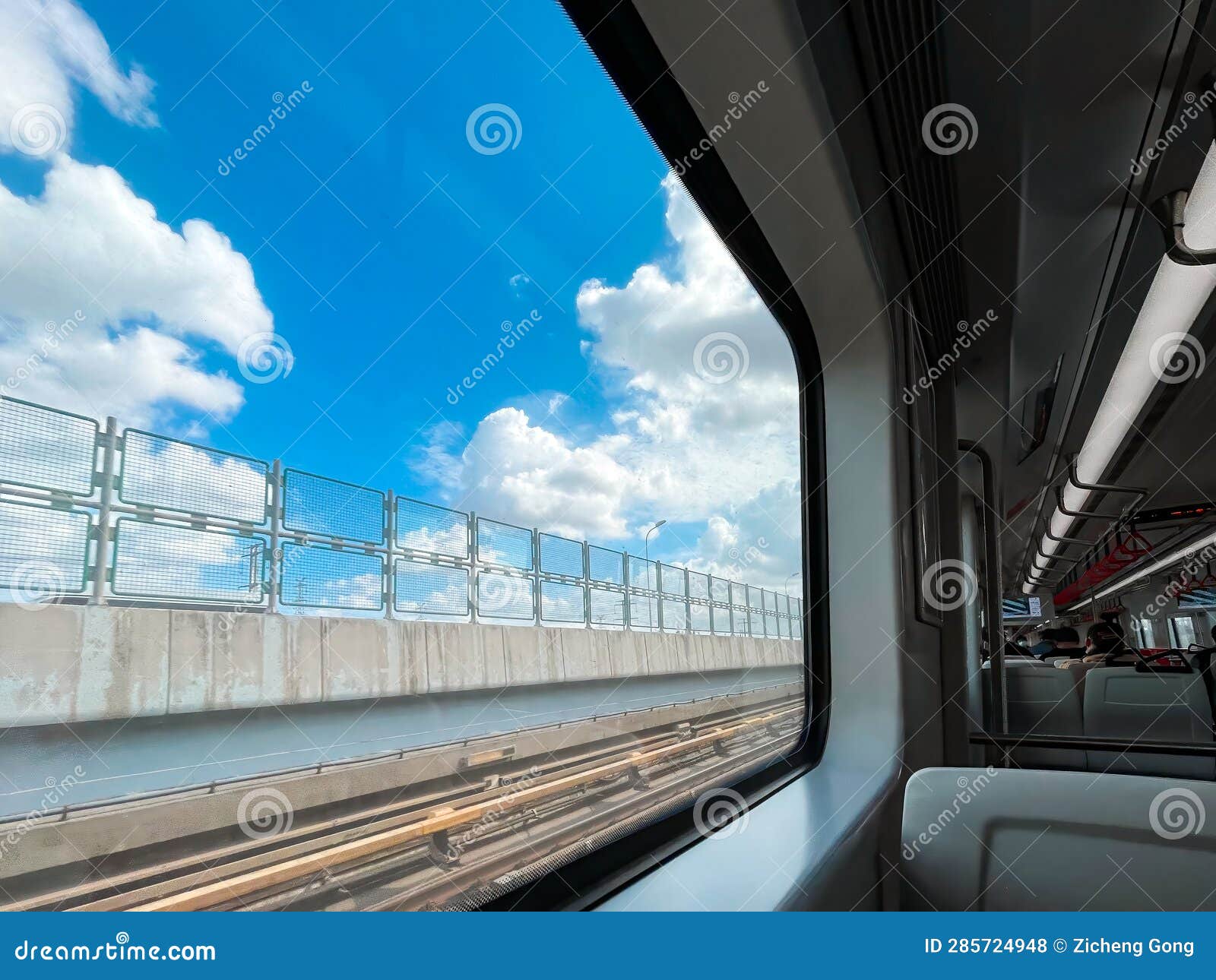 Sitting by the Train Window Looking Out the Window Stock Photo - Image ...