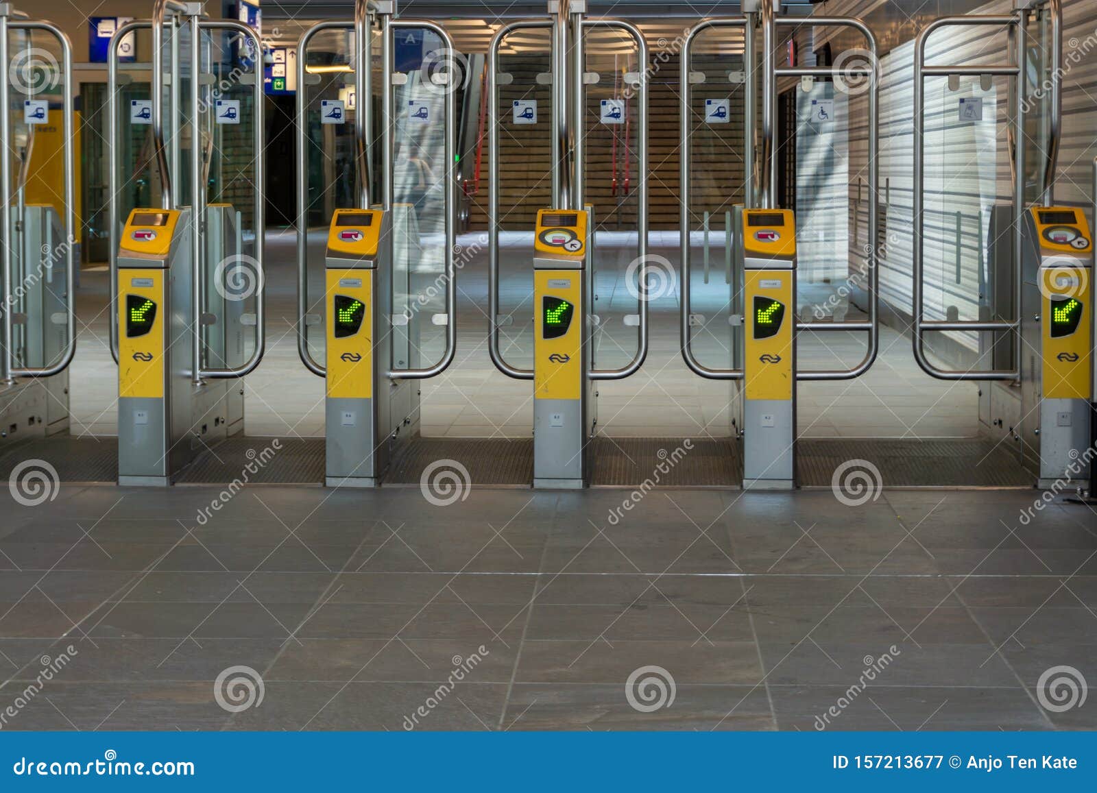 Train security gates. editorial photography. Image of technology ...