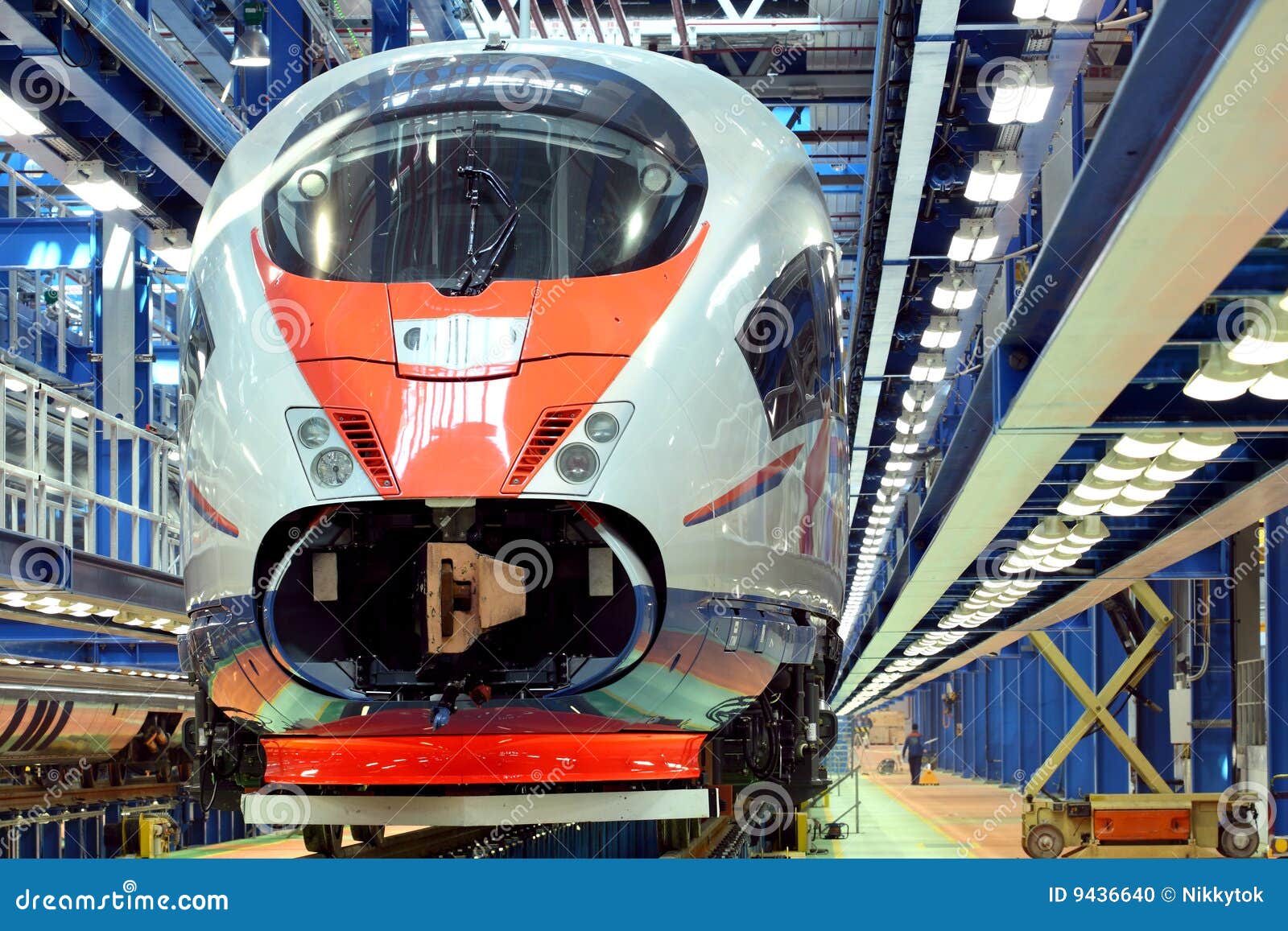 Train in the service depot stock photo. Image of corporate - 9436640