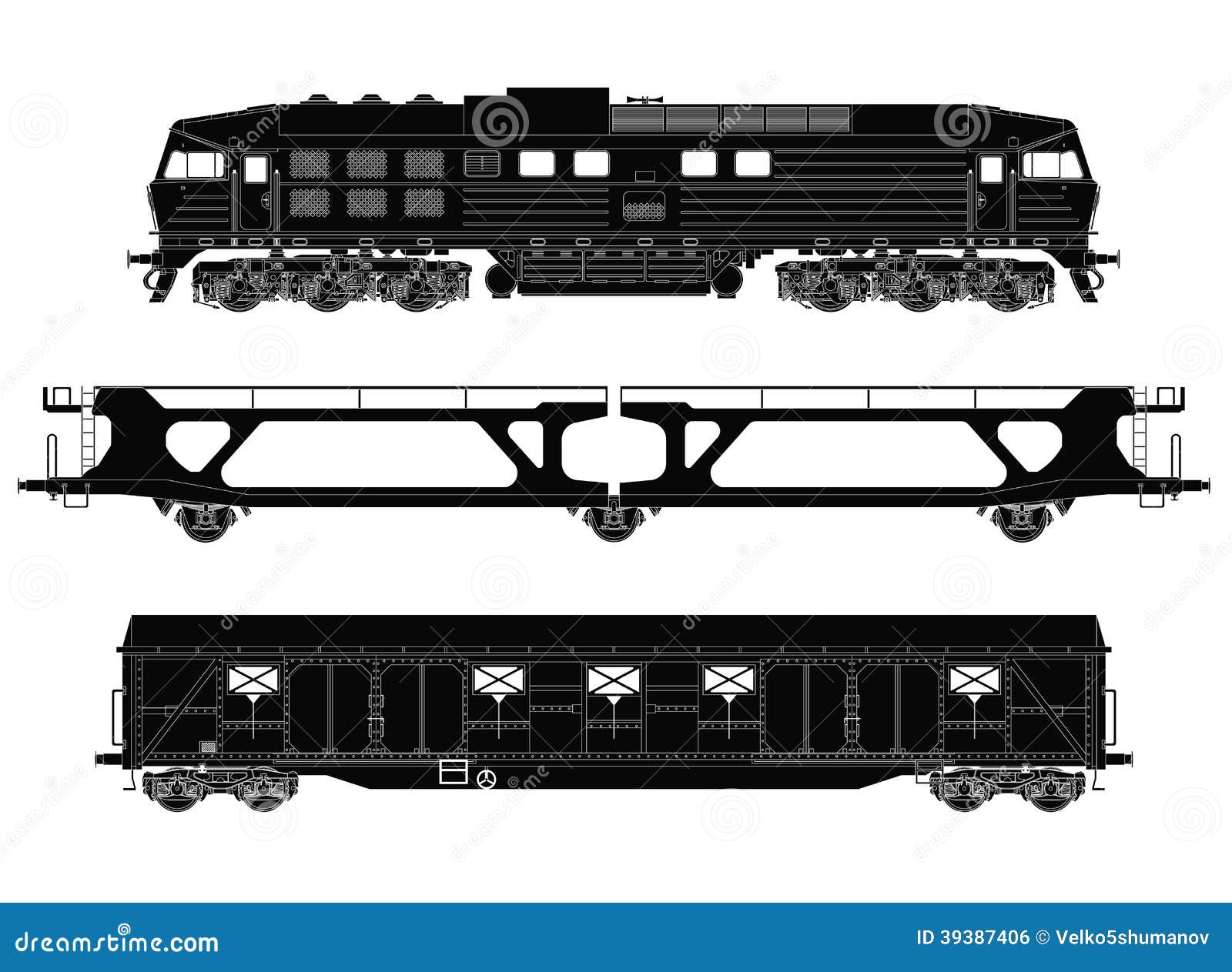 Freight Train Vector