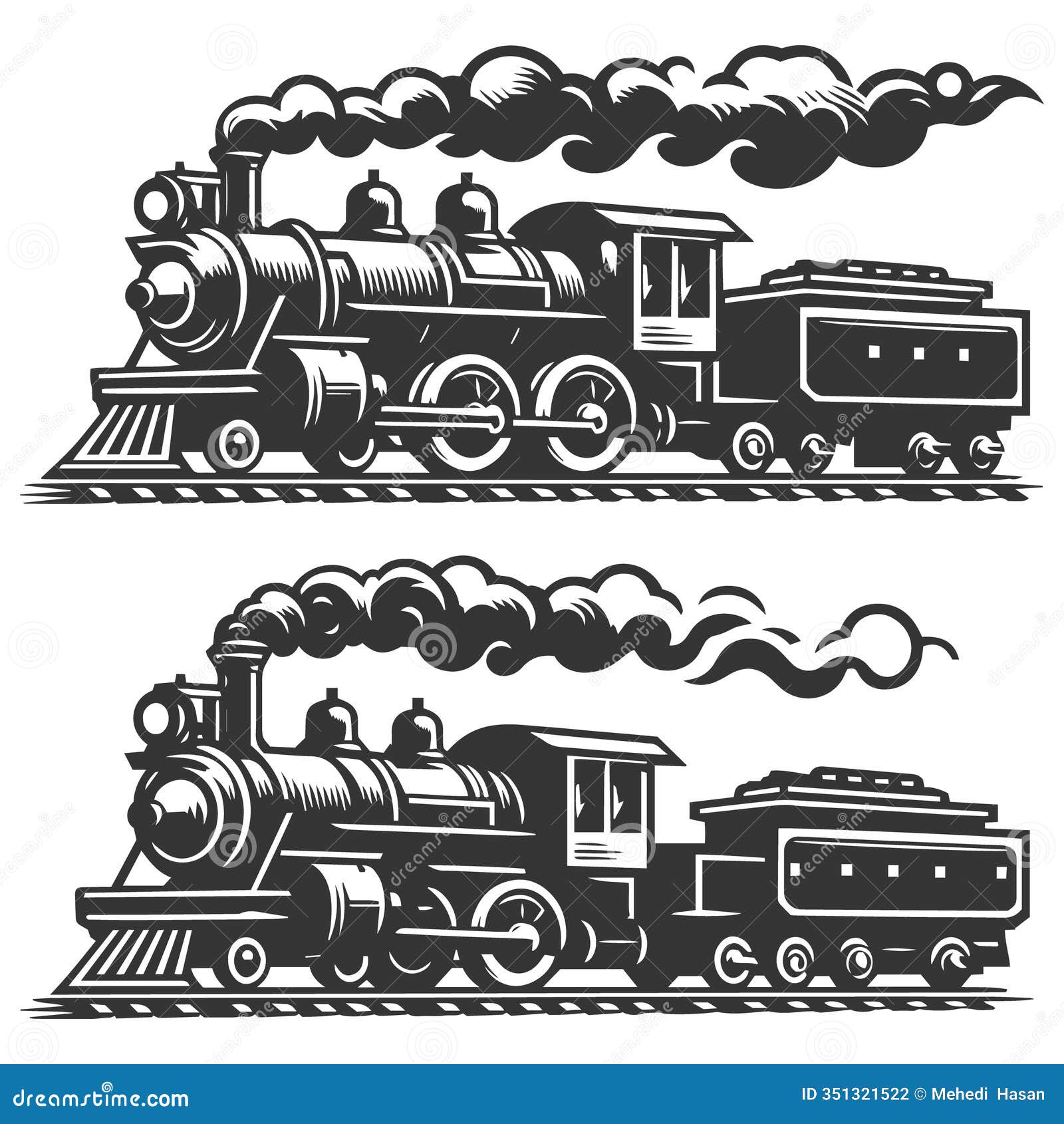 Train Set Vector Design Illustration Stock Illustration - Illustration ...
