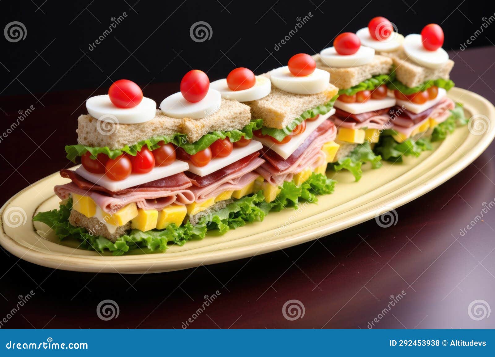 Train-shaped Sandwich Arranged on a Plate Like Its on Rails Stock Photo ...